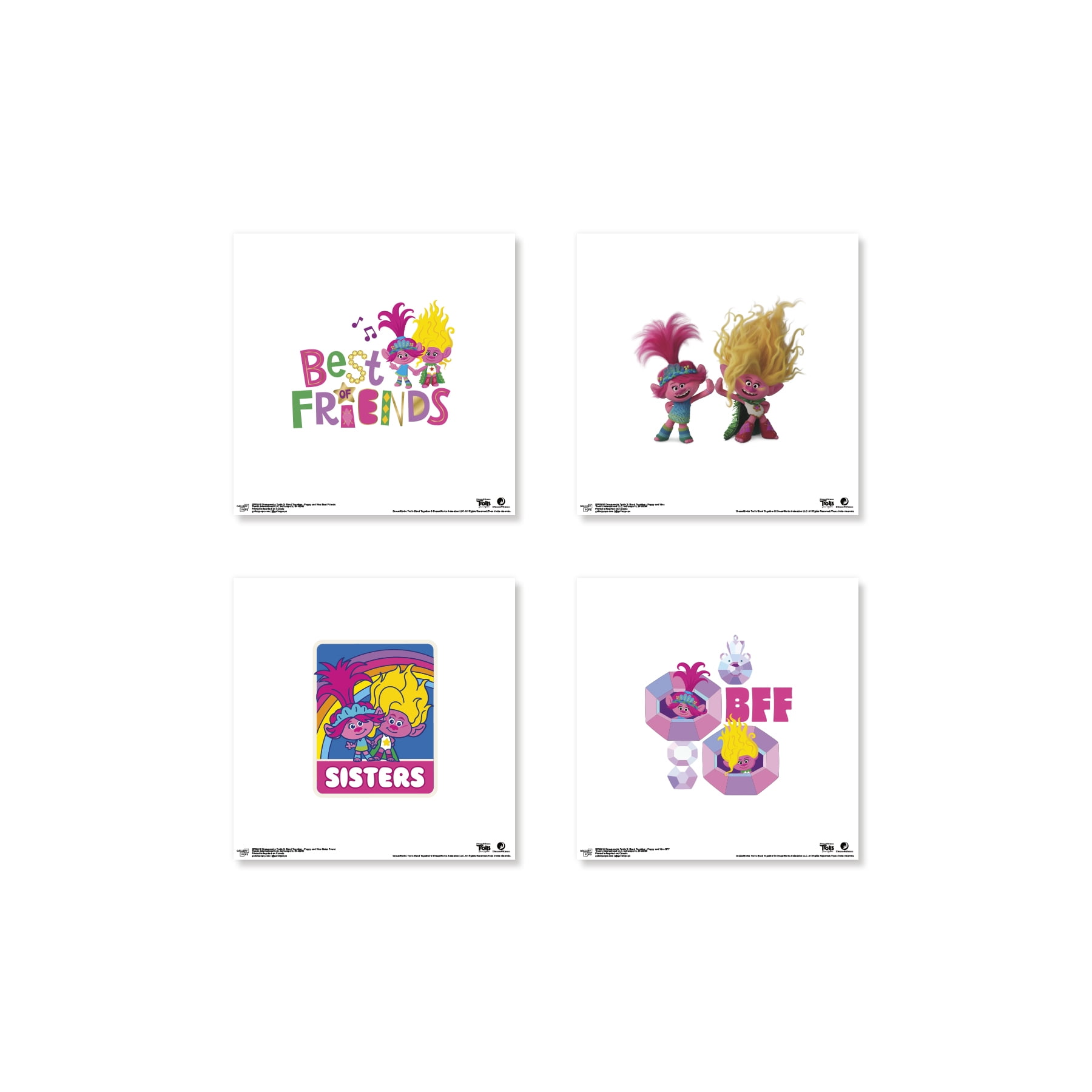 Gallery Pops Trolls Band Together - Poppy Viva Wall Art Bundle (4-Pack ...