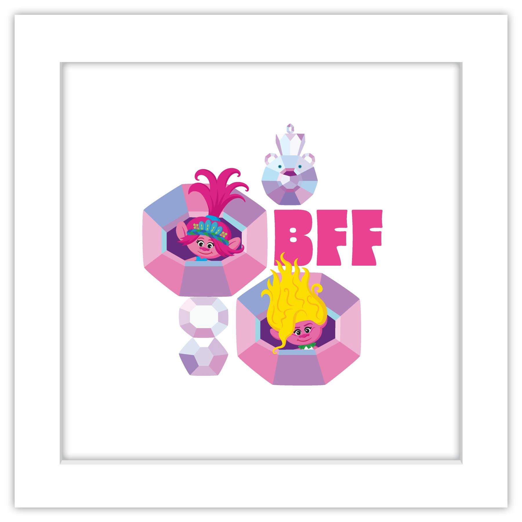 Gallery Pops Trolls Band Together - Poppy and Viva BFF Wall Art, White ...