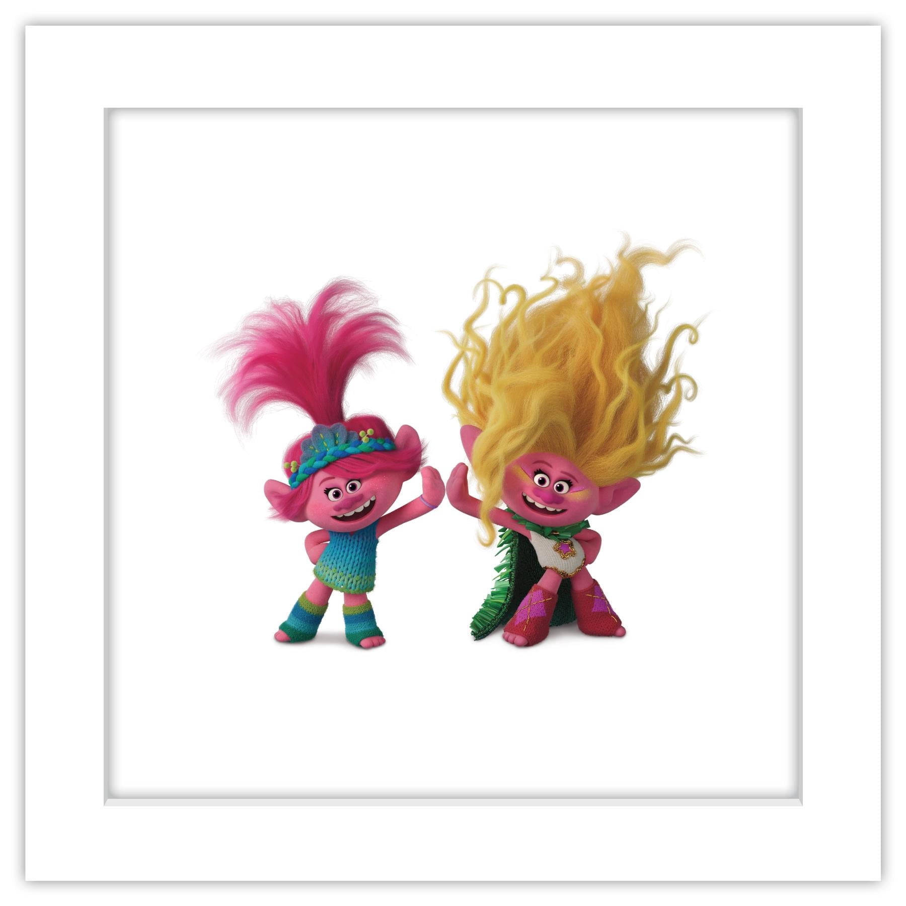 Gallery Pops Trolls Band Together - Poppy and Viva Wall Art, White ...