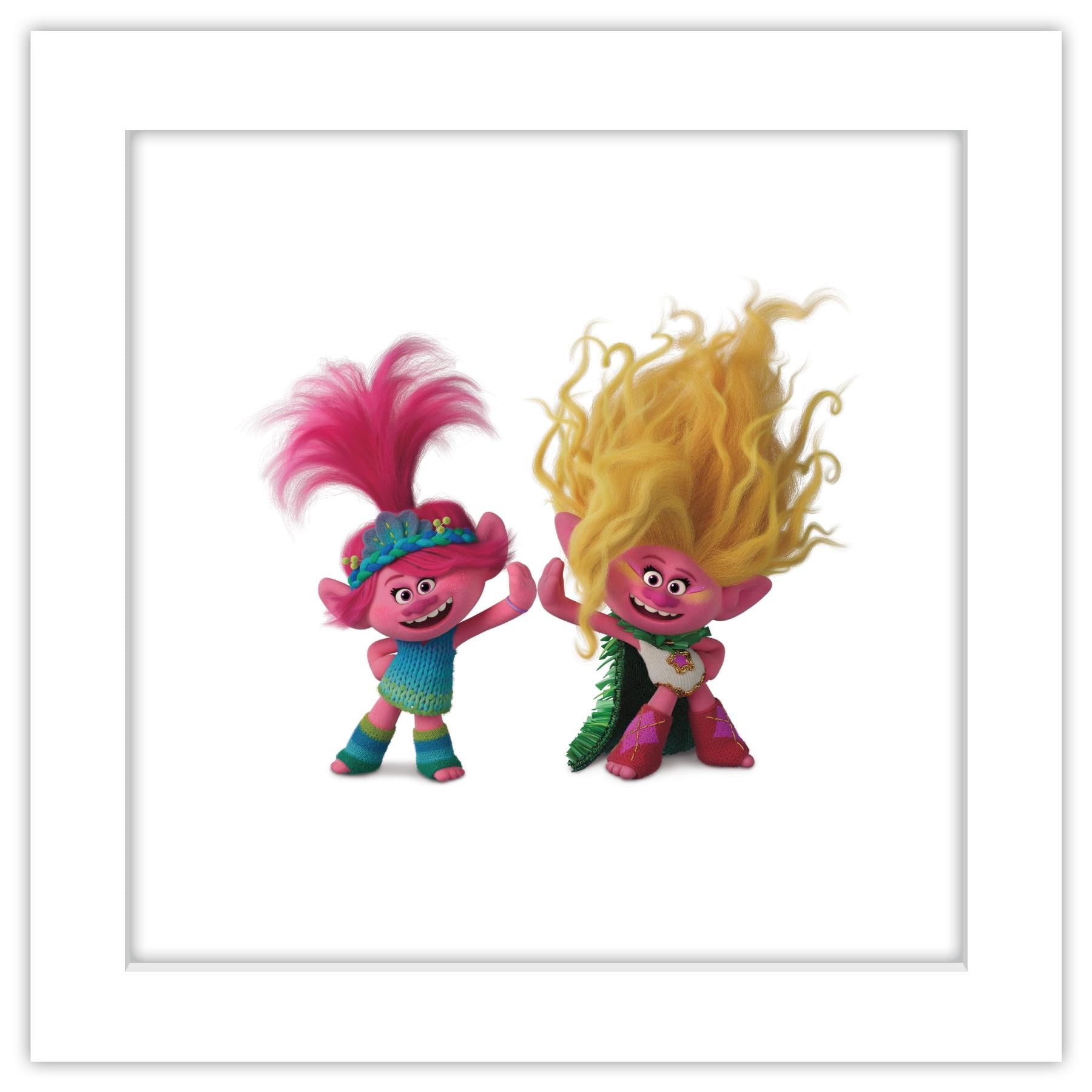 Gallery Pops Trolls Band Together - Poppy and Viva Wall Art, White ...