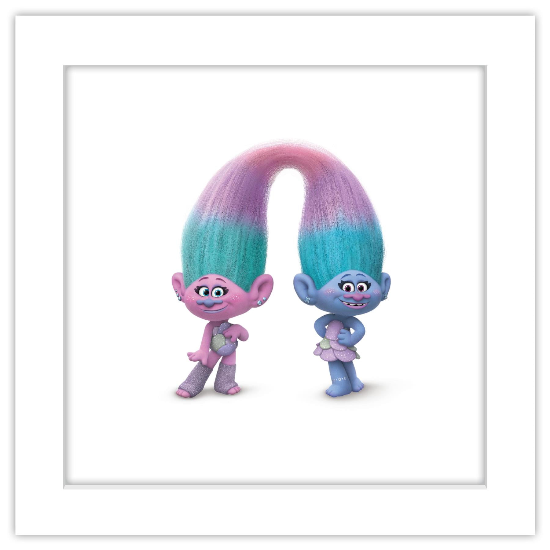 Gallery Pops Trolls Band Together - Satin and Chenille Wall Art, White ...