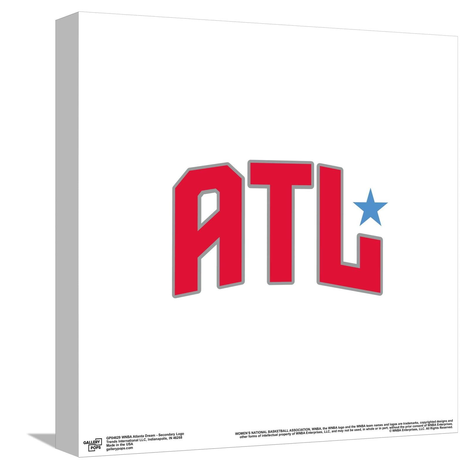 Gallery Pops WNBA Atlanta Dream - Secondary Logo Canvas Wall Art ...