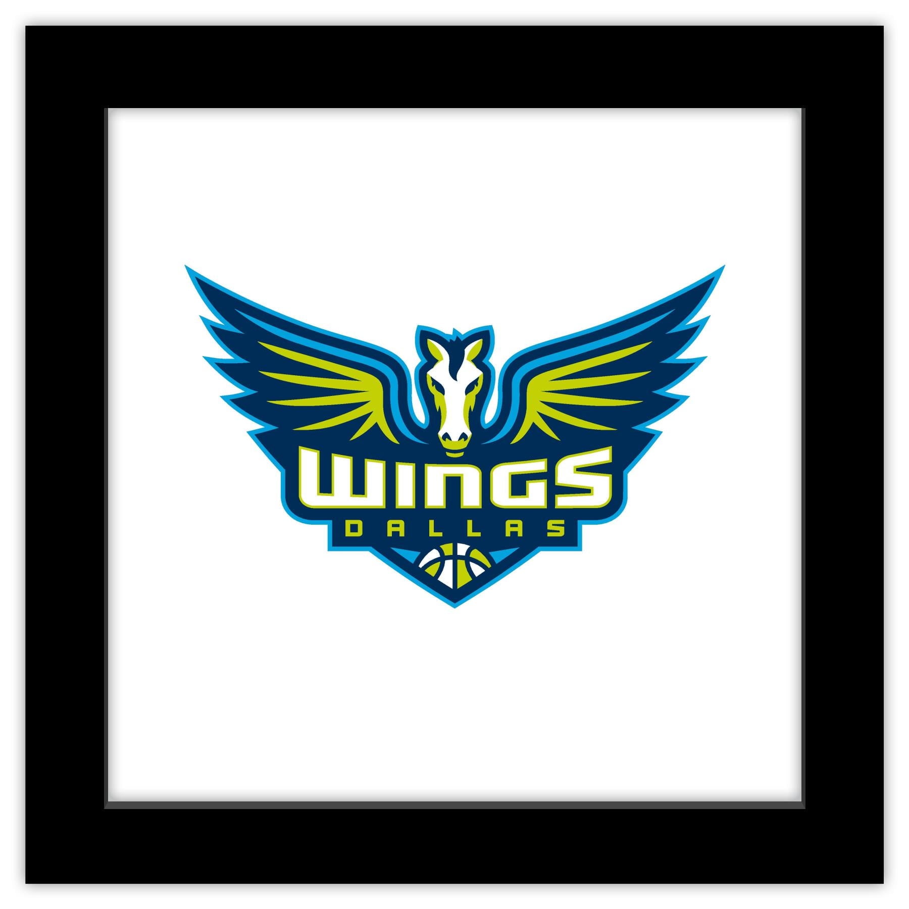 Gallery Pops WNBA Dallas Wings - Global Logo Wall Art, Black Framed ...