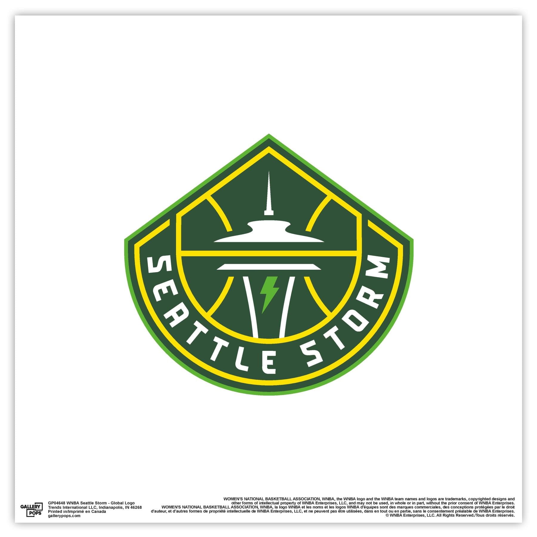 Gallery Pops WNBA Seattle Storm - Global Logo Wall Art, Unframed ...