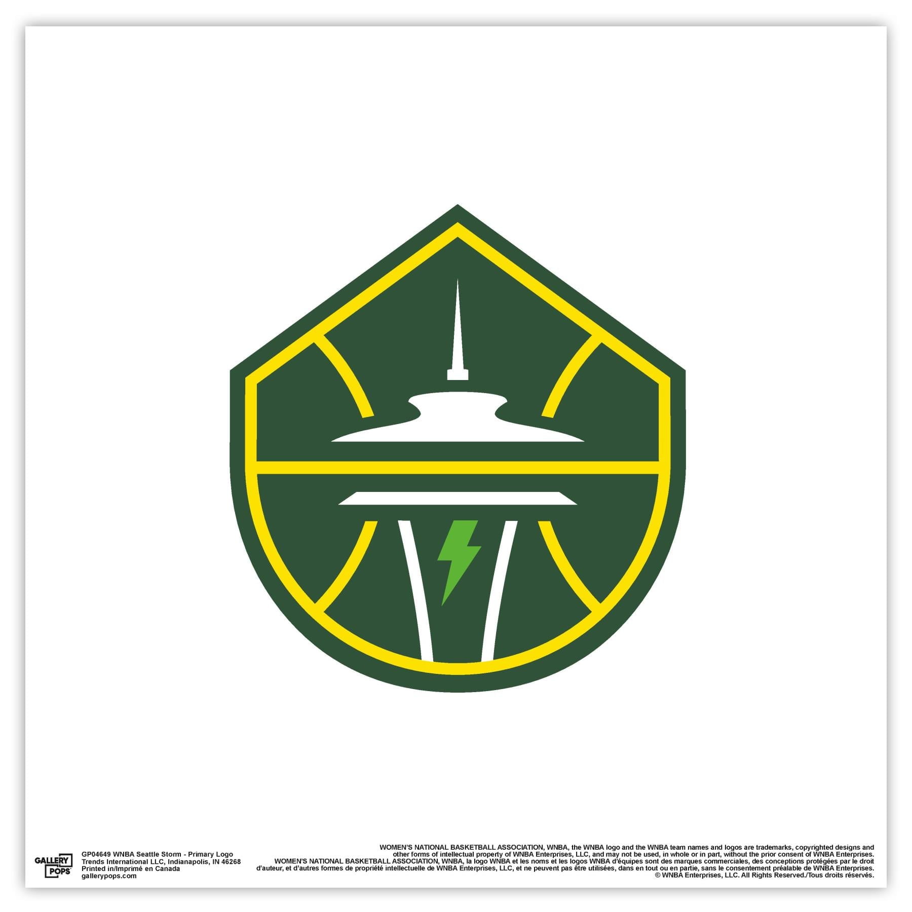 Gallery Pops WNBA Seattle Storm - Primary Logo Wall Art, Unframed ...