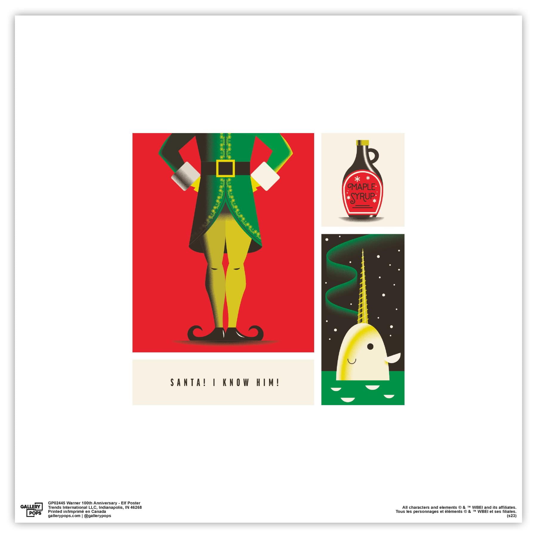 Gallery Pops Warner 100th Anniversary - Elf Poster Wall Art, Unframed ...