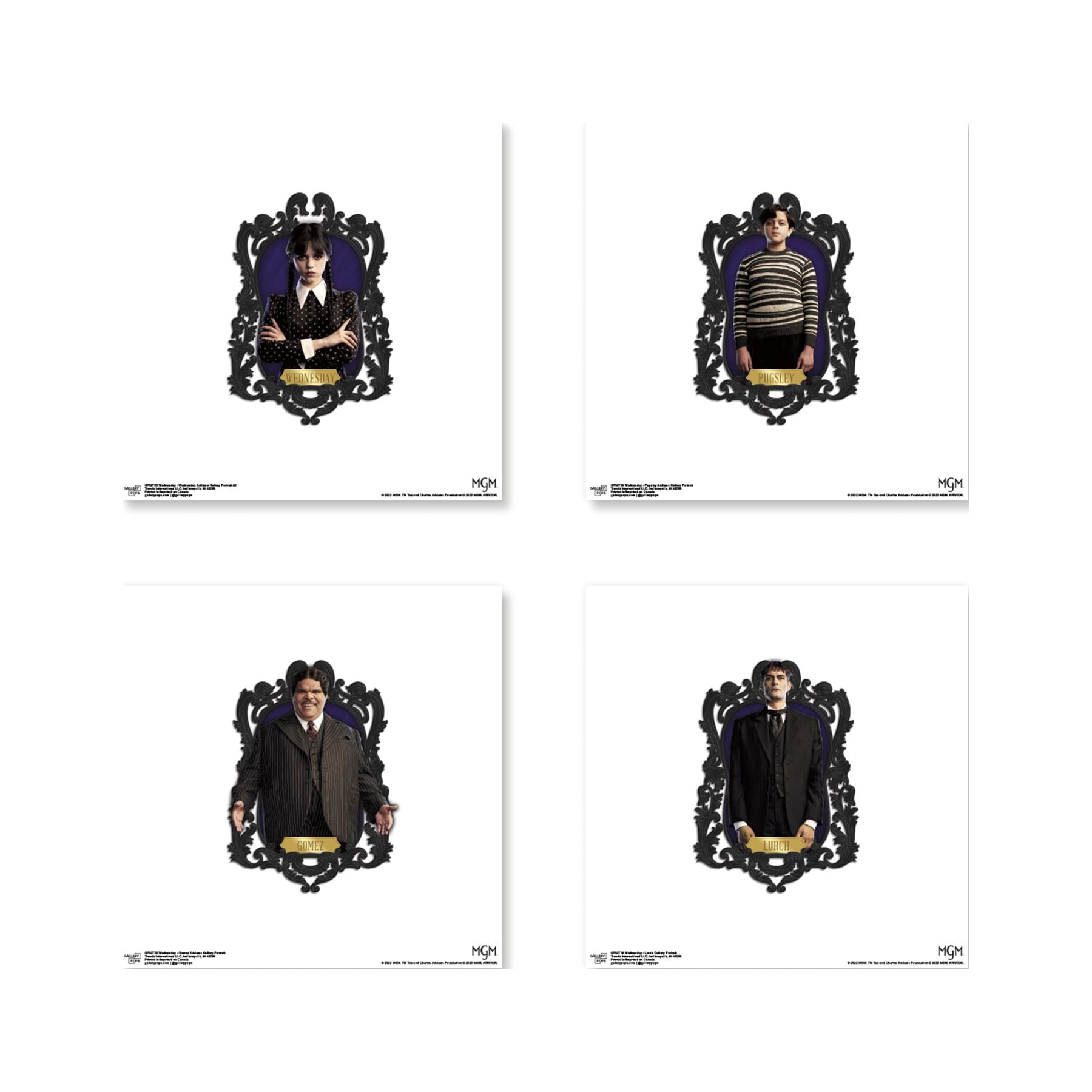 Gallery Pops Wednesday - Addams Family Gallery Wall Art Bundle (4-Pack ...