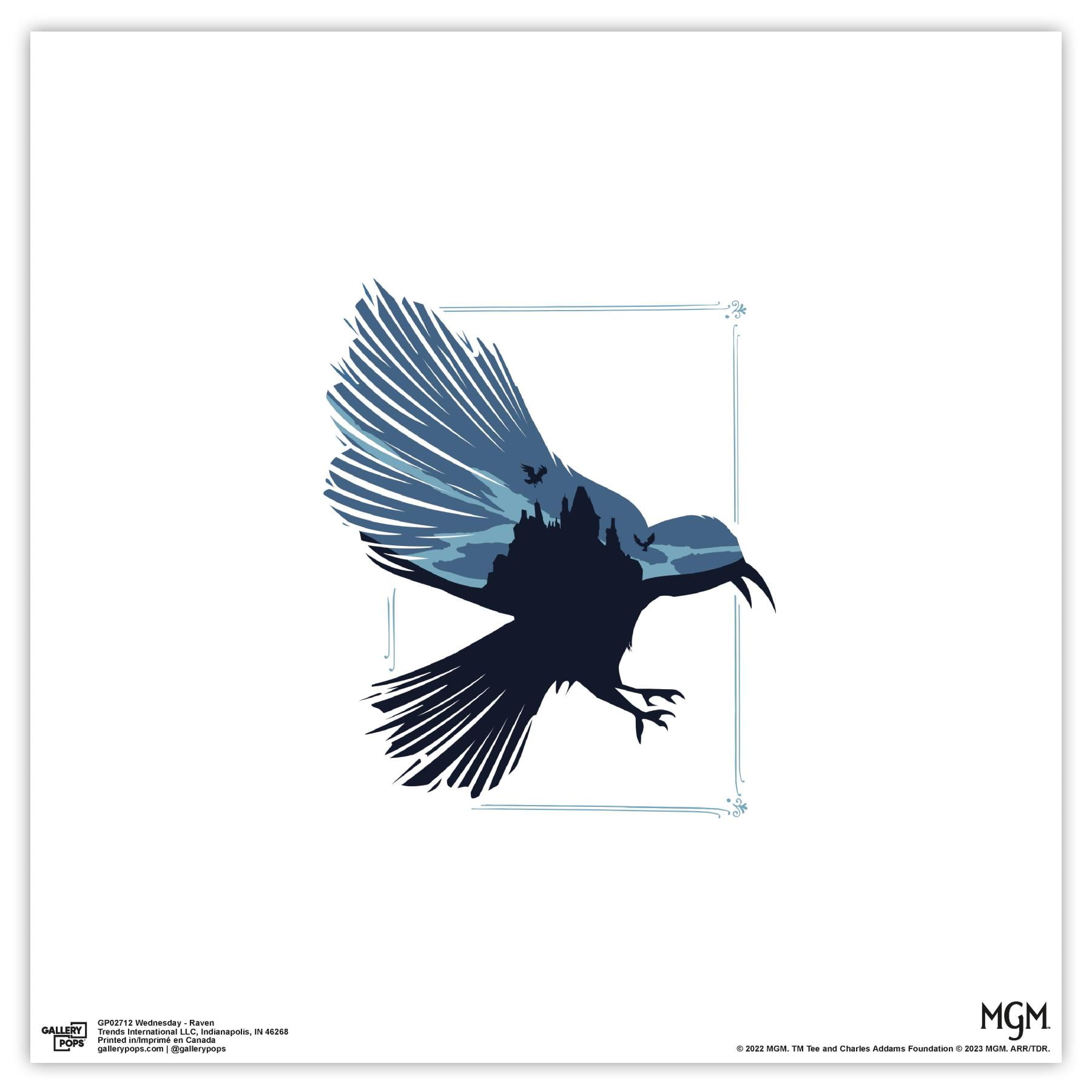 Gallery Pops Wednesday - Raven Wall Art, Unframed Version, 12" x 12 ...