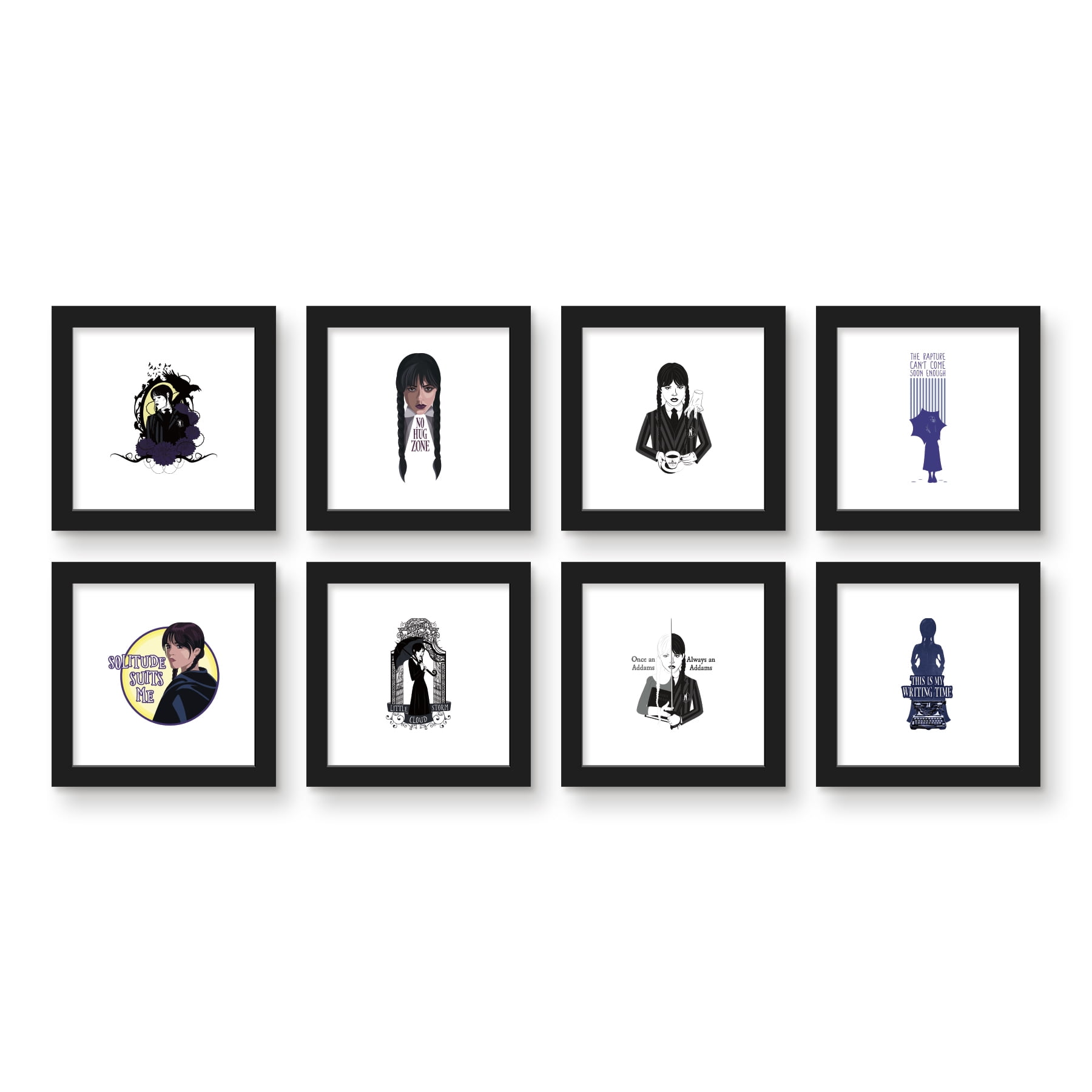 Gallery Pops Wednesday - Wednesday Addams Wall Art Bundle (8-Pack ...