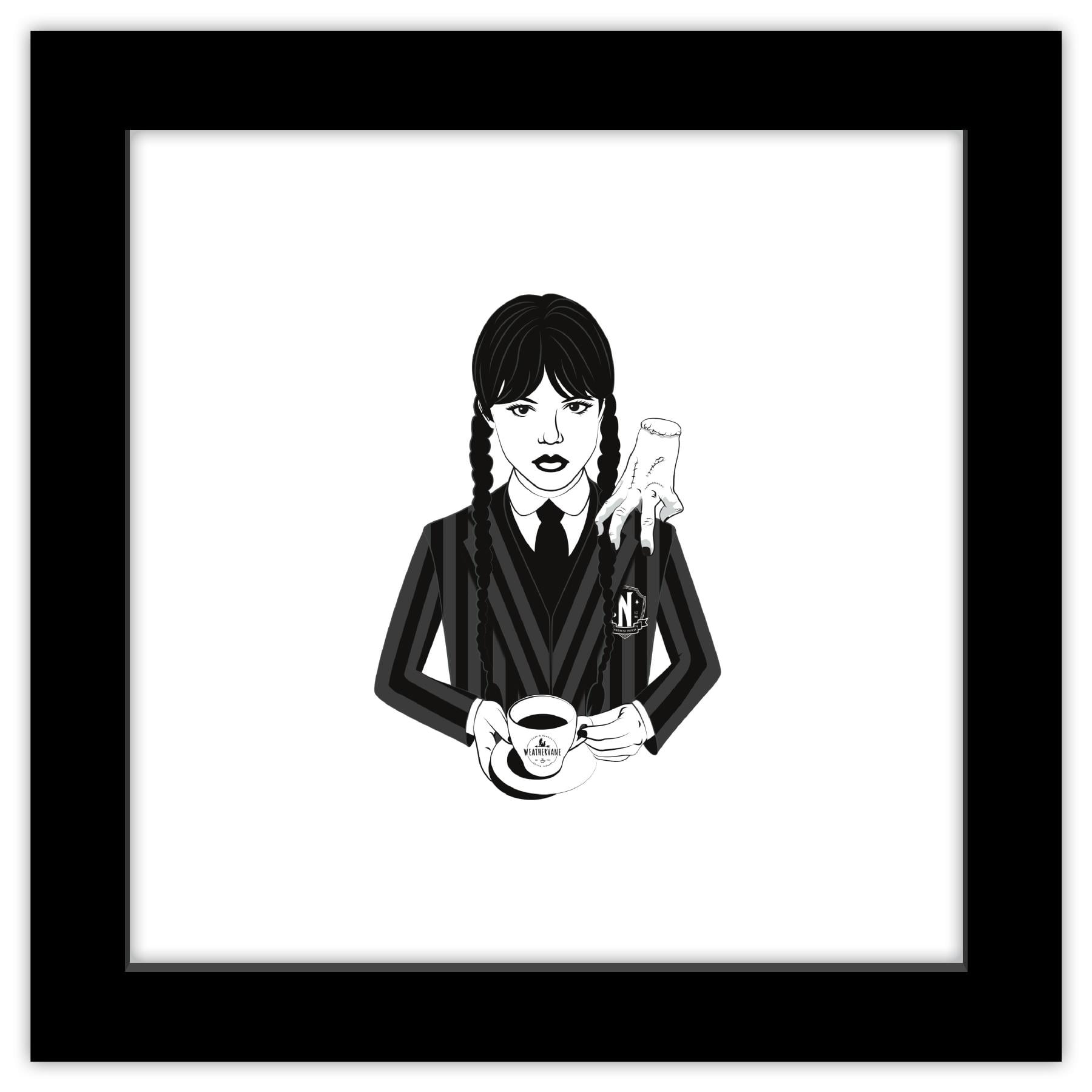 Gallery Pops Wednesday - Wednesday and Thing Wall Art, Black Framed ...