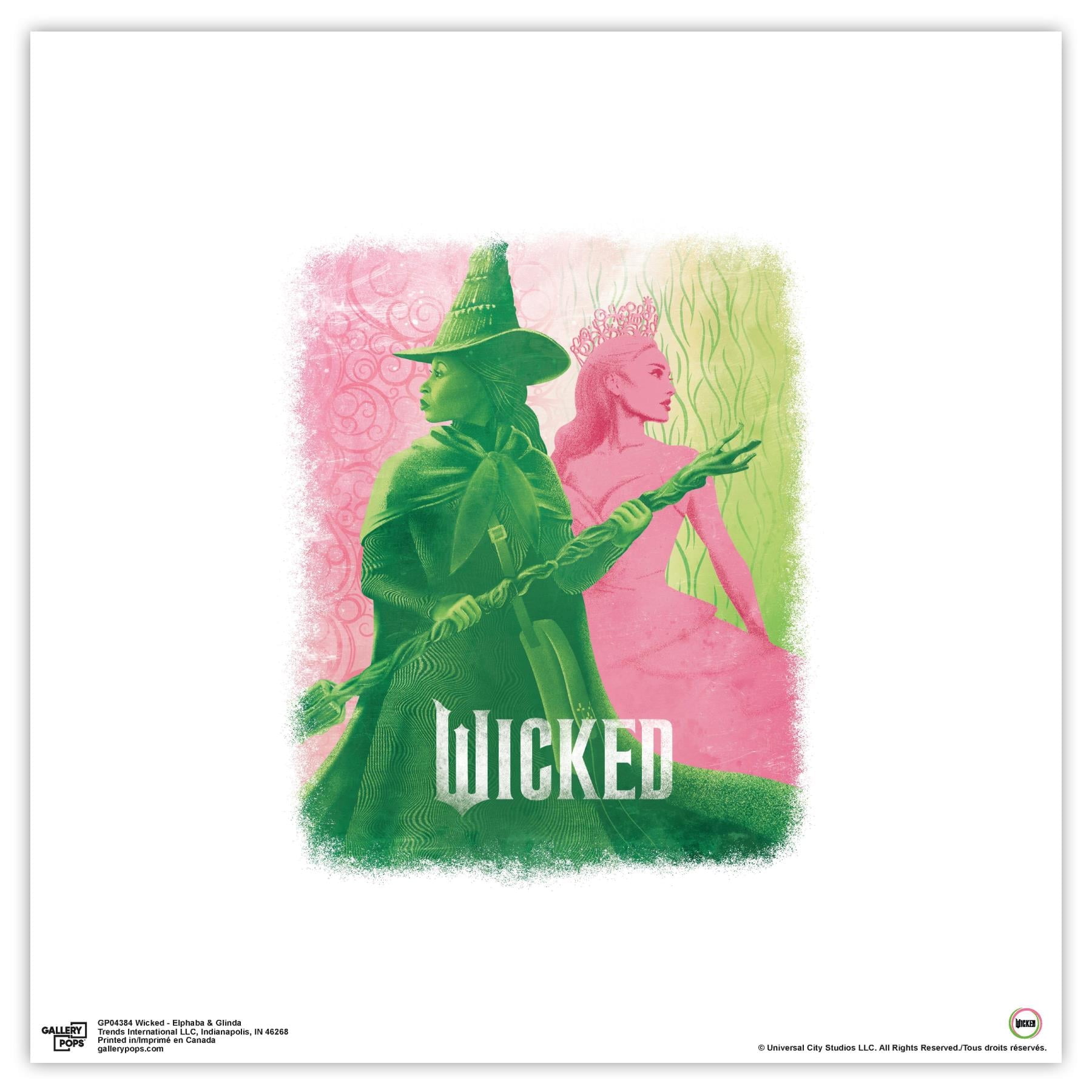 Gallery Pops Wicked - Elphaba & Glinda Wall Art, Unframed Version, 12 ...