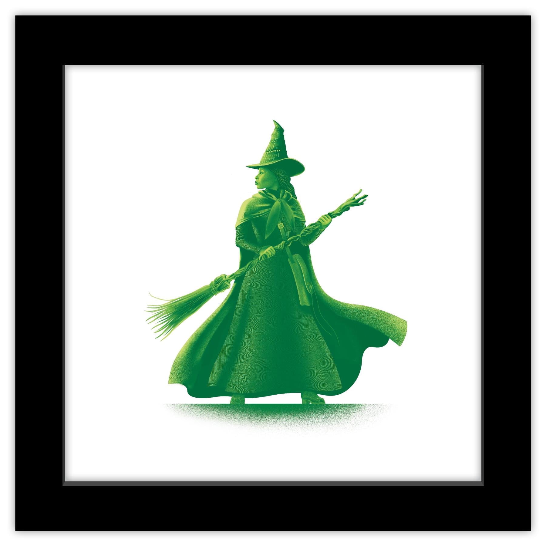 Gallery Pops Wicked - Elphaba Silhouette Wall Art, Black Framed Version ...