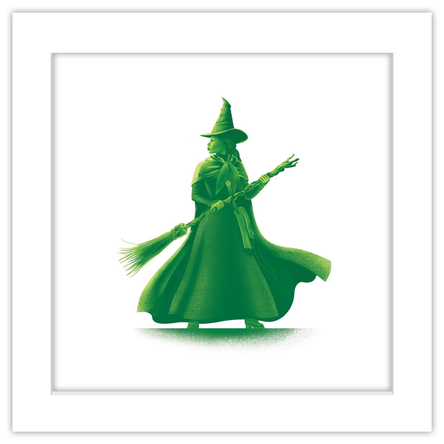 Gallery Pops Wicked - Elphaba Silhouette Wall Art, White Framed Version ...