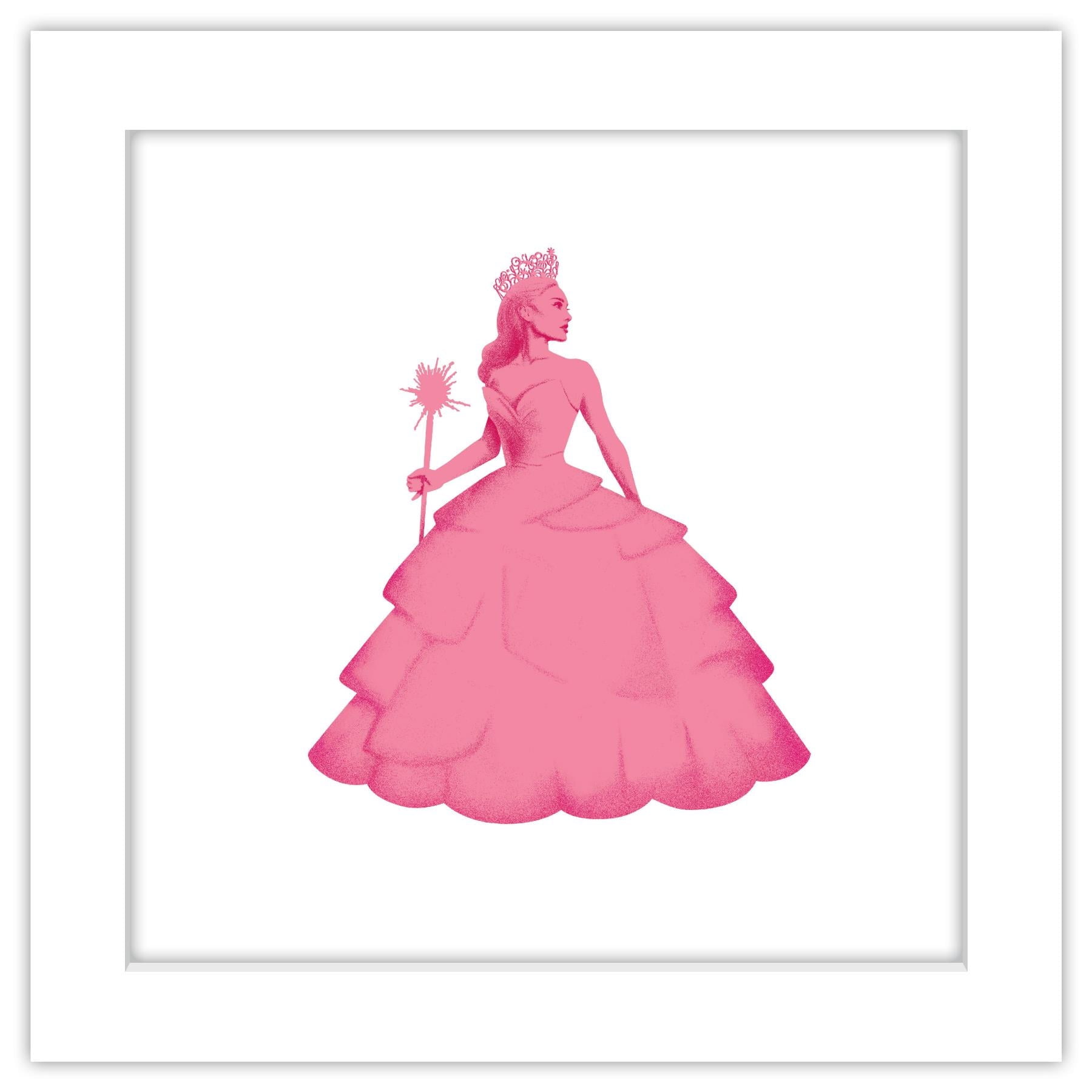 Gallery Pops Wicked - Glinda Silhouette Wall Art, White Framed Version ...
