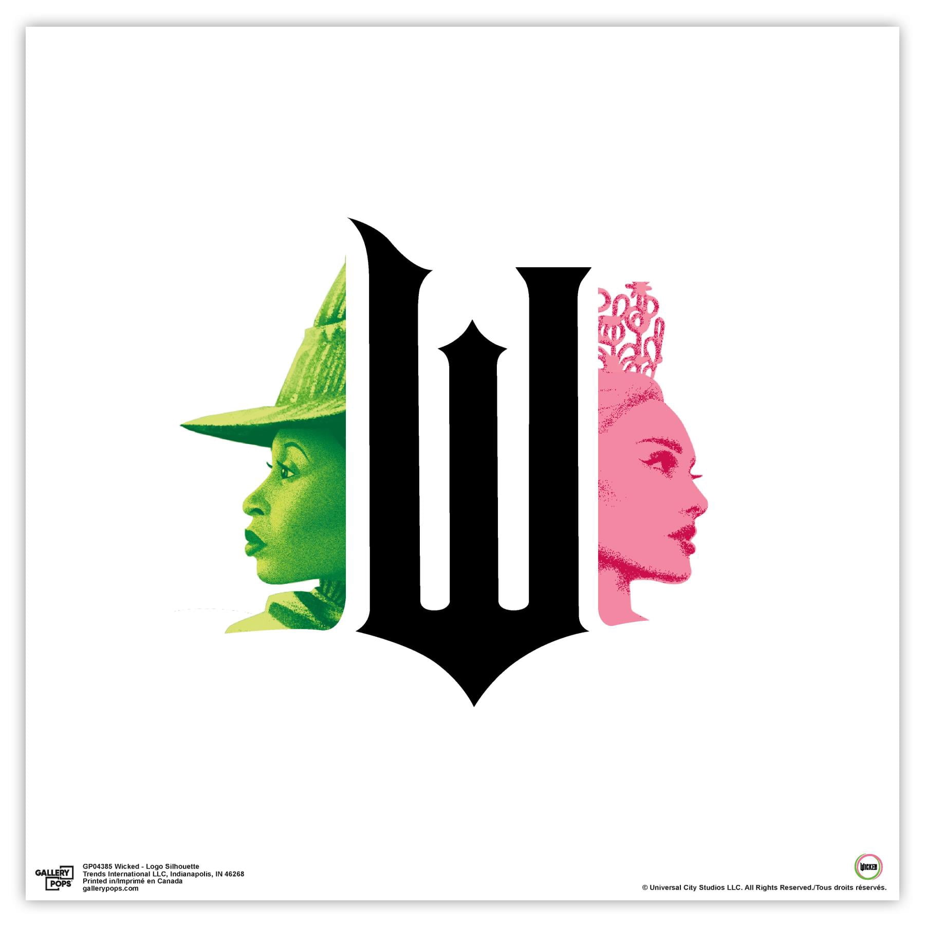 Gallery Pops Wicked - Logo Silhouette Wall Art, Unframed Version, 12" x ...