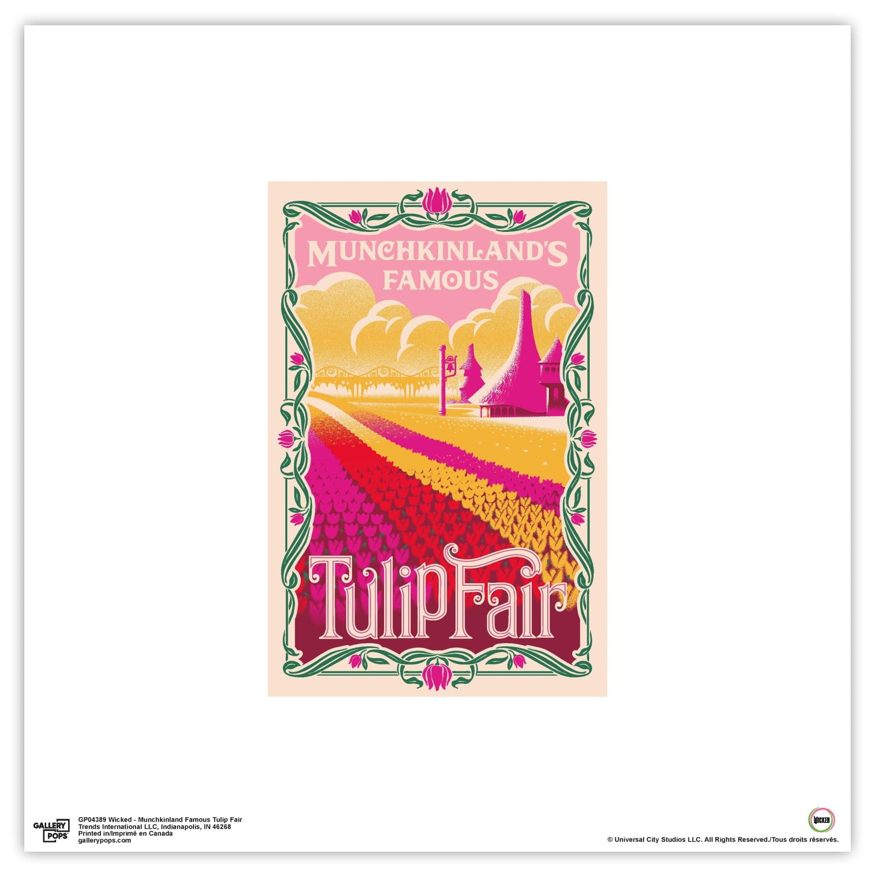 Gallery Pops Wicked - Munchkinland Famous Tulip Fair Wall Art, Unframed ...