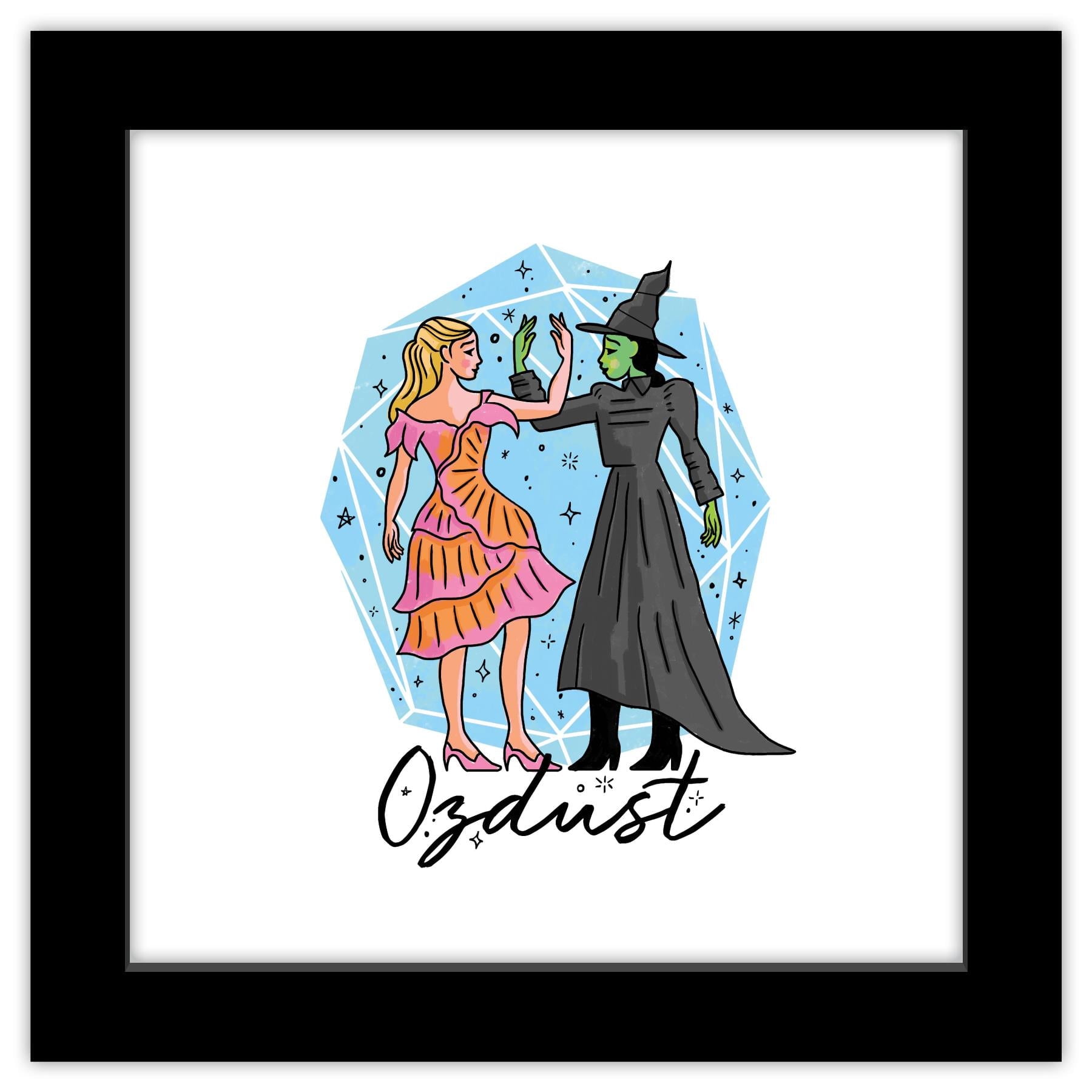 Gallery Pops Wicked - Pink and Green Ozdust Wall Art, Black Framed ...