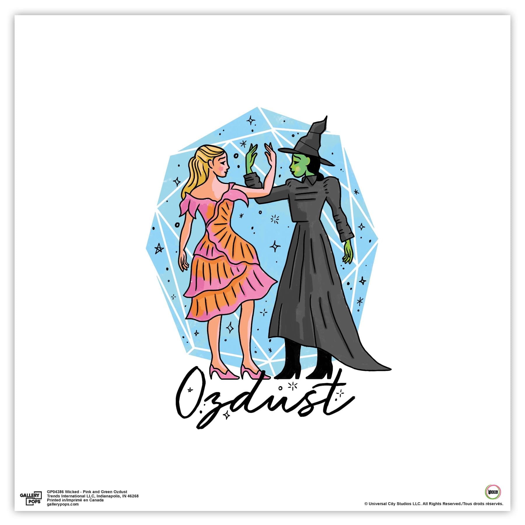 Gallery Pops Wicked - Pink and Green Ozdust Wall Art, Unframed Version ...
