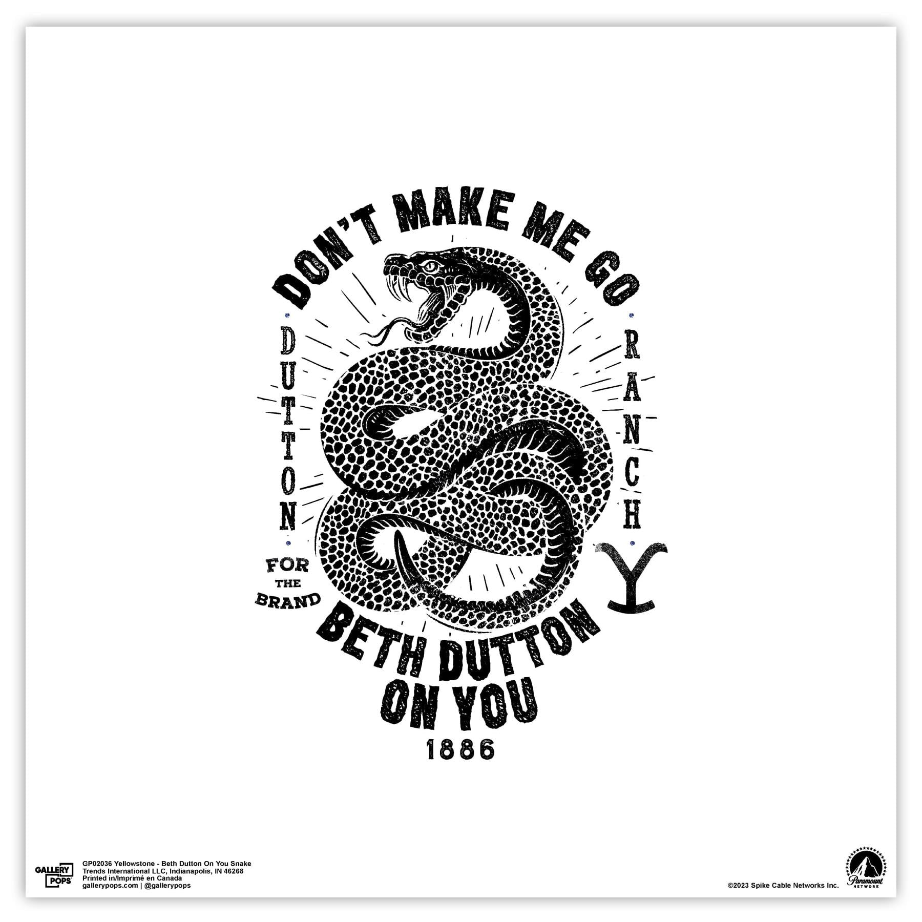 Gallery Pops Yellowstone - Beth Dutton On You Snake Wall Art, Unframed ...