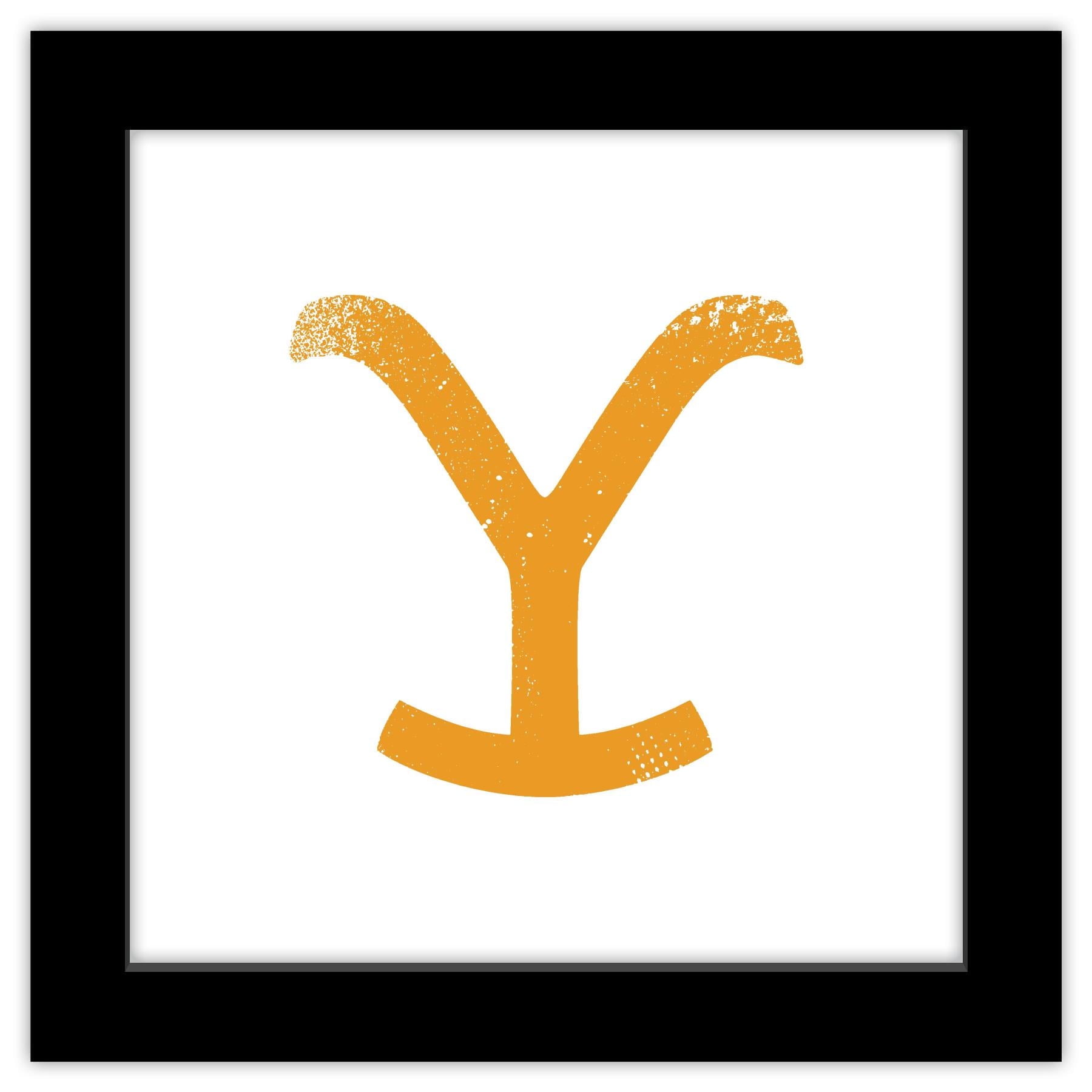 Gallery Pops Yellowstone - Big Y Logo Wall Art, Black Framed Version ...