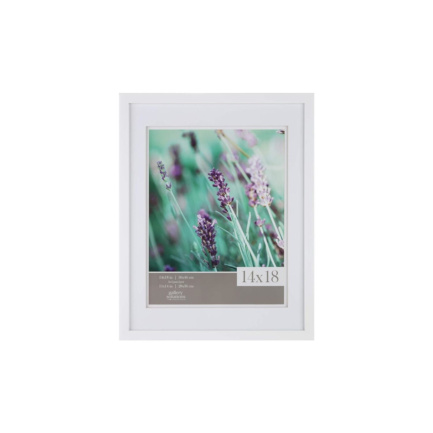 Gallery Solutions 14"x18" White Frame, Double Mat Wall Tabletop Display ...