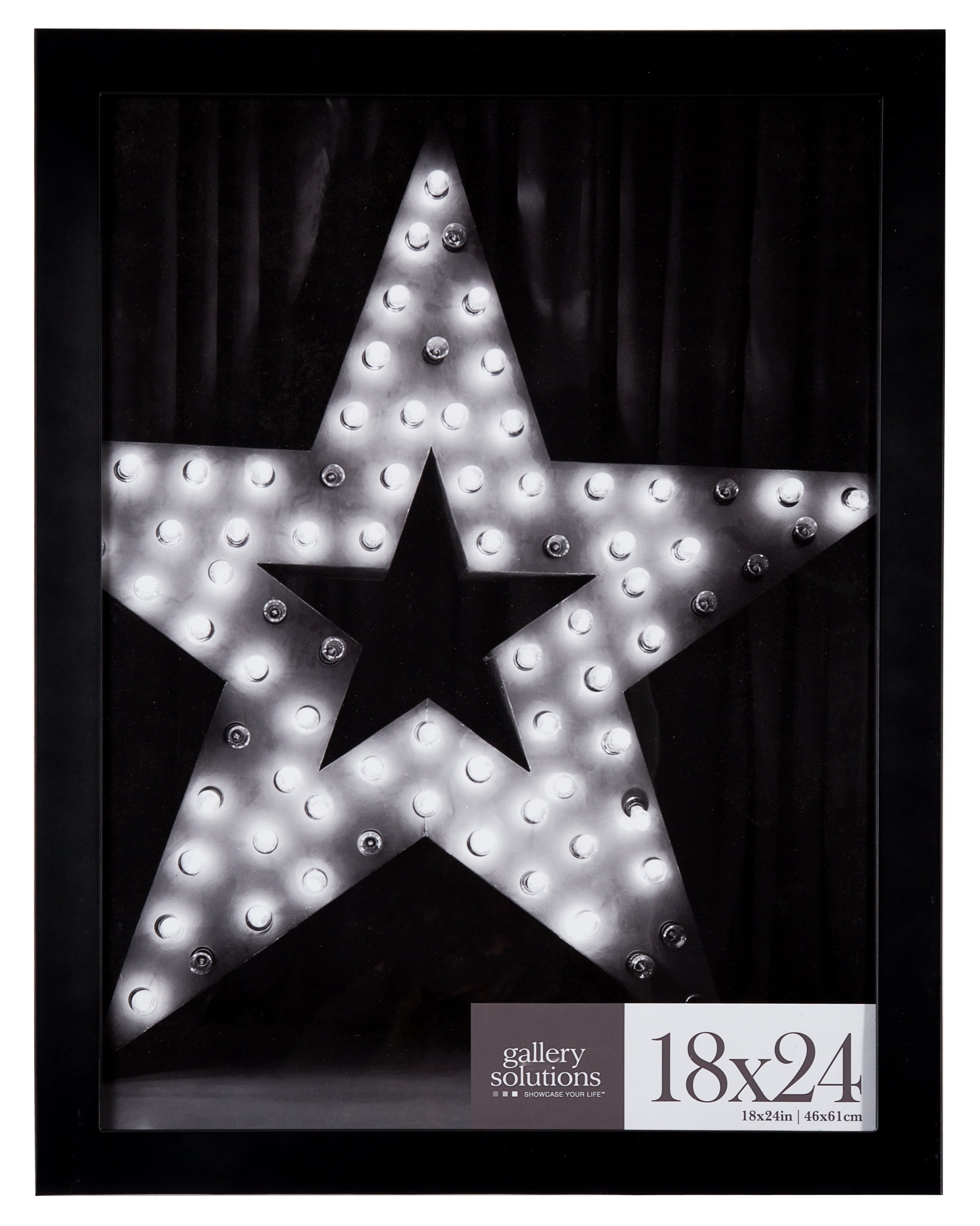 Gallery Solutions 18x24 Black Flat Large Wall Frame - Walmart.com