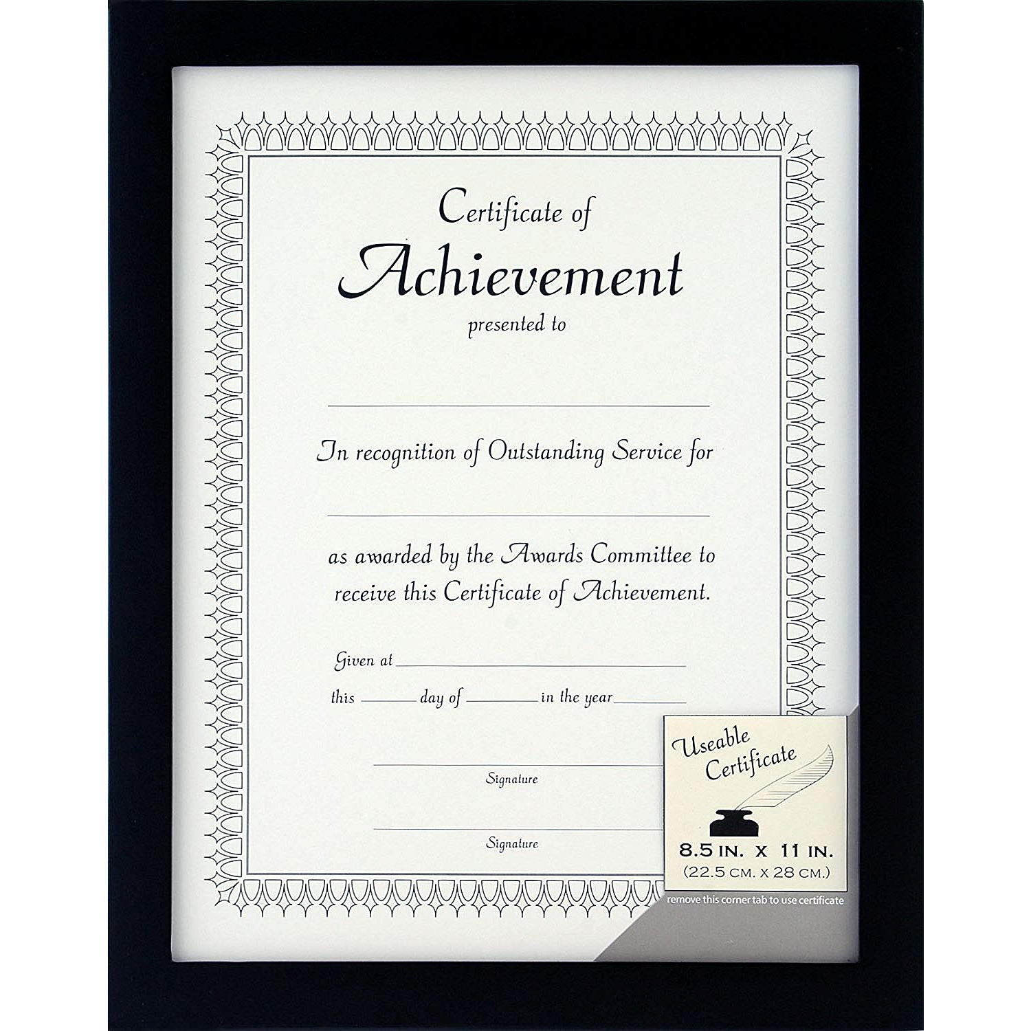 Gallery Solutions 8-1/2 by 11" Black Document Wall Frame - Walmart.com