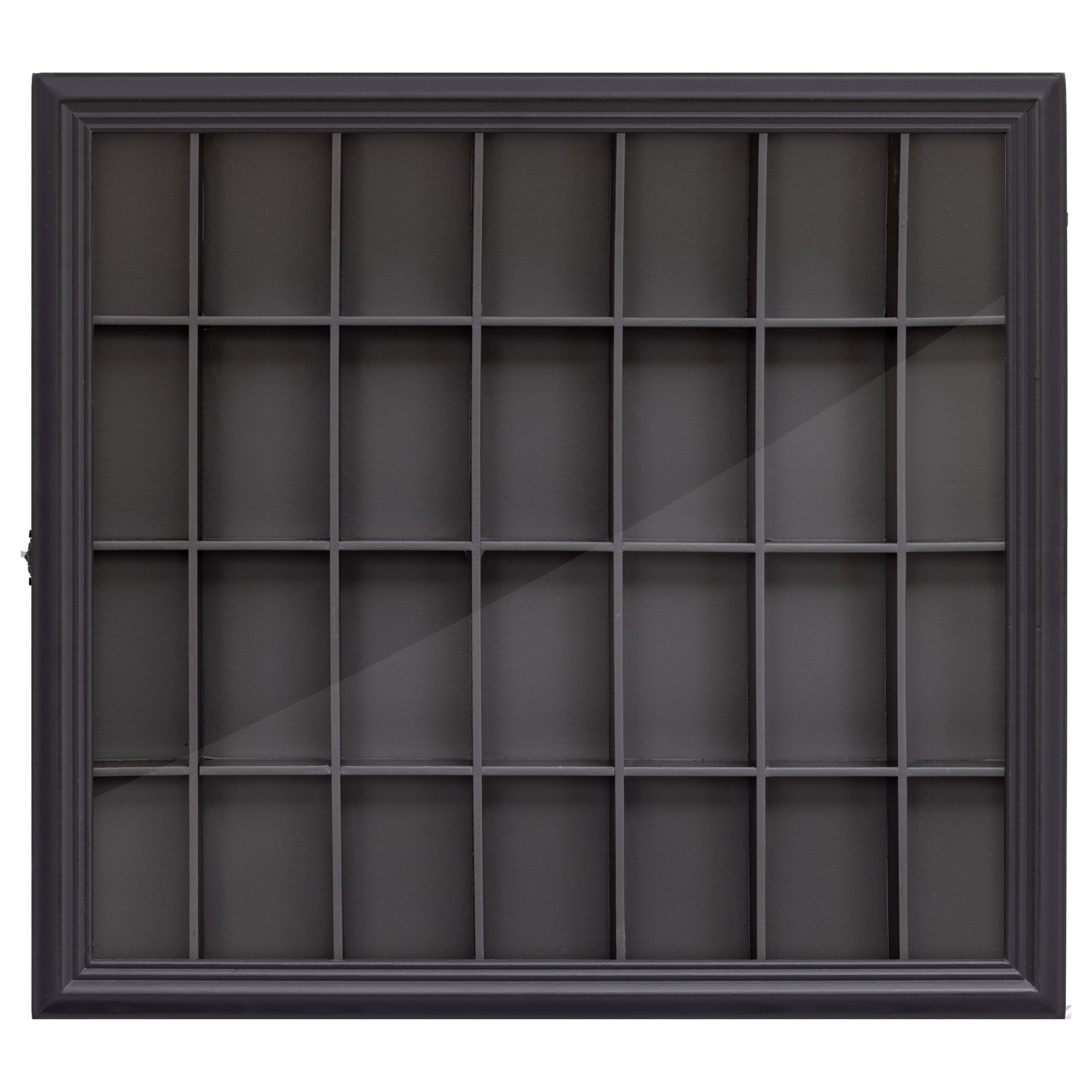 Gallery Solutions Black Shot Glass Collection Display Case - Holds 28 ...