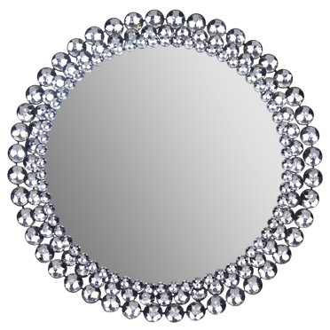 Mia 32" Round Wall Mirror, Gold - Walmart.com