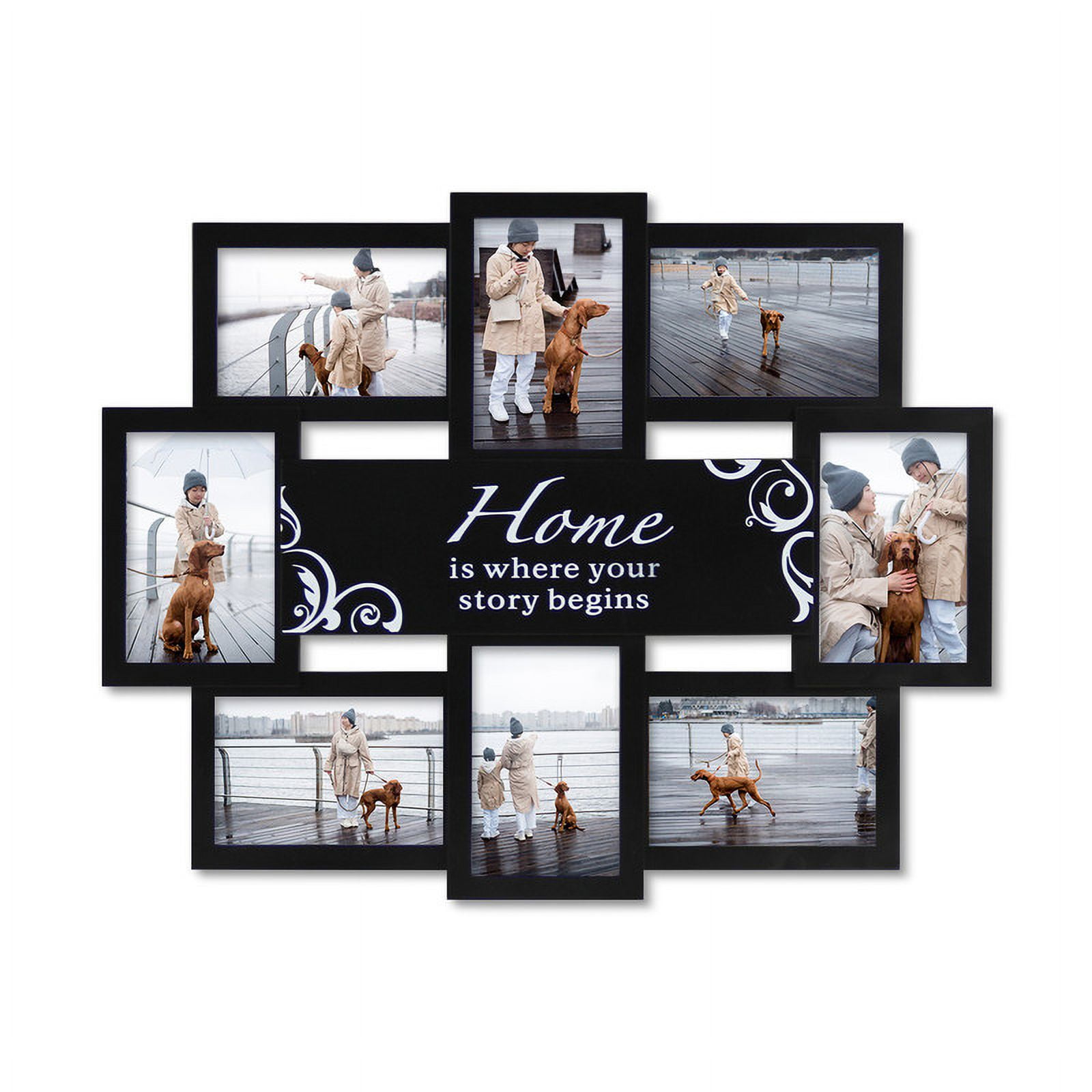 Gallery-Style Childhood Memories Photo Frame - 8 Openings for 6x4 ...
