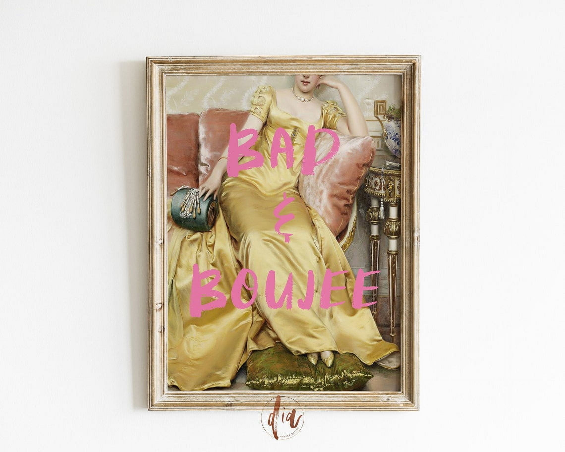 Gallery Wall Print, Altered Art Portrait, Bad And Boujee, Renaissance ...