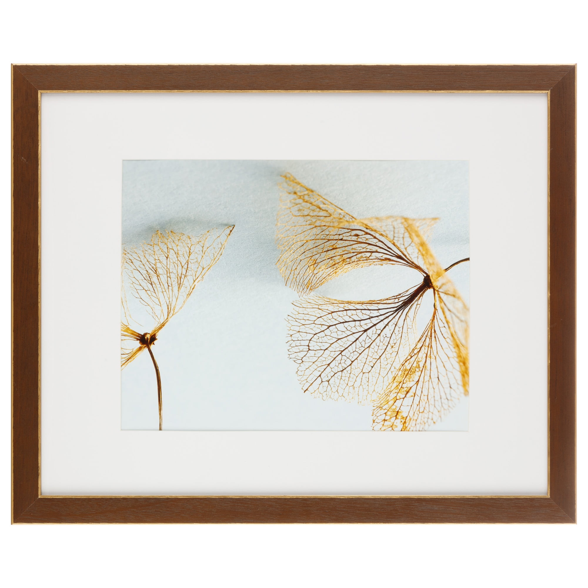 Gallery Walnut & Gold Trim Frame with Mat by Studio Decor - Walmart.com