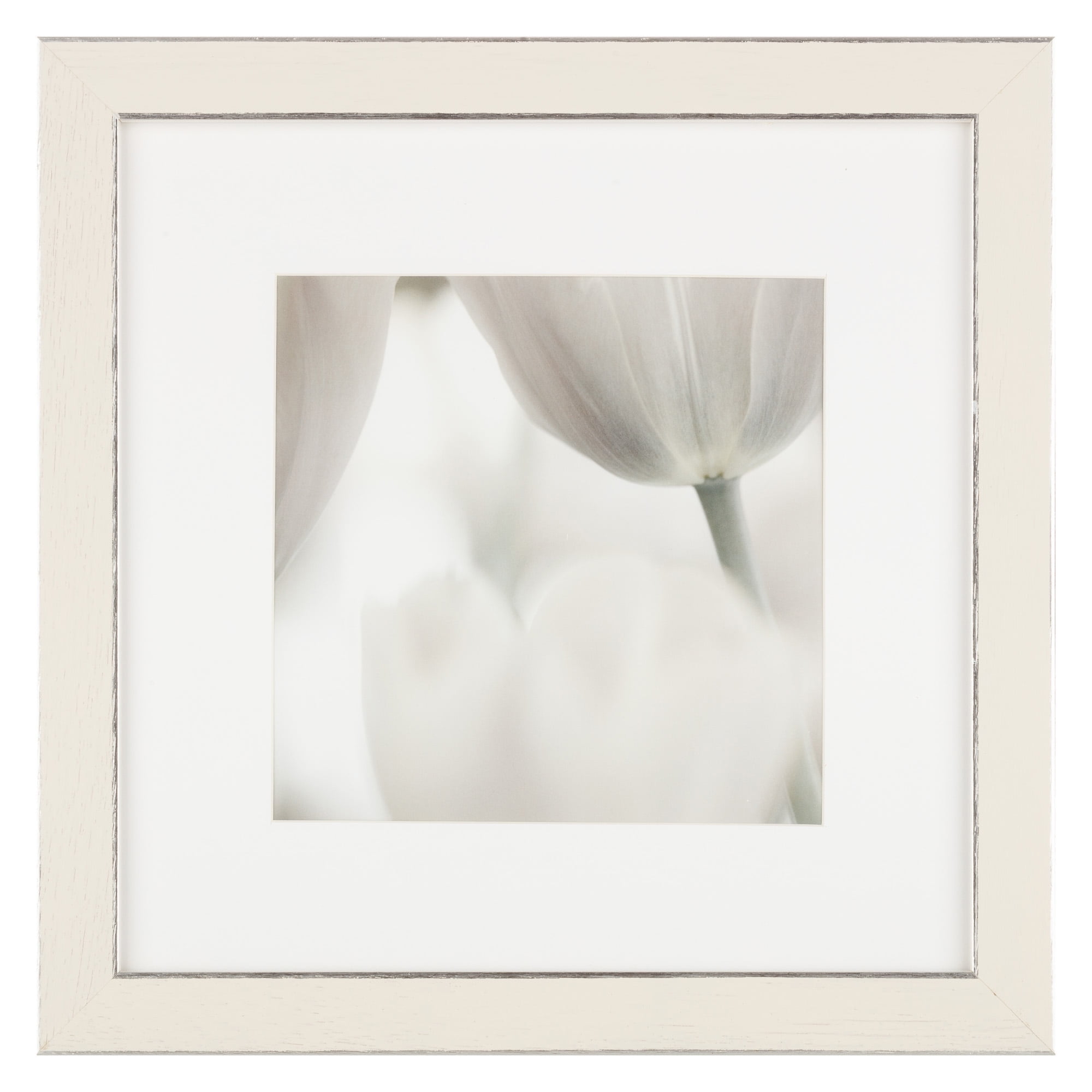 Gallery White & Silver Frame with Mat by Studio Décor® - Walmart.com