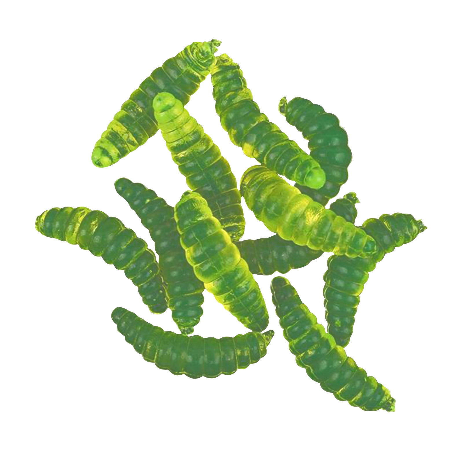 Gallickan 100Pcs Simulation Bread Worm Soft Fishing Bait, 2.4cm PVC ...