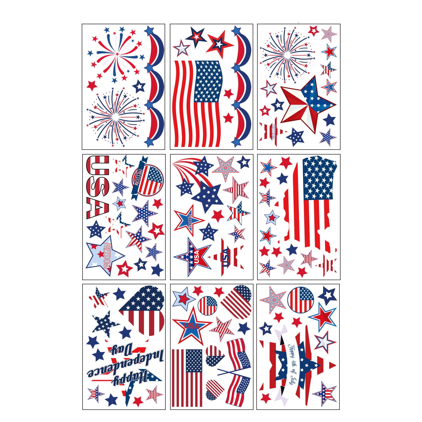 Gallickan 4th of July Stickers, Wall Sticker Independence Day Self ...