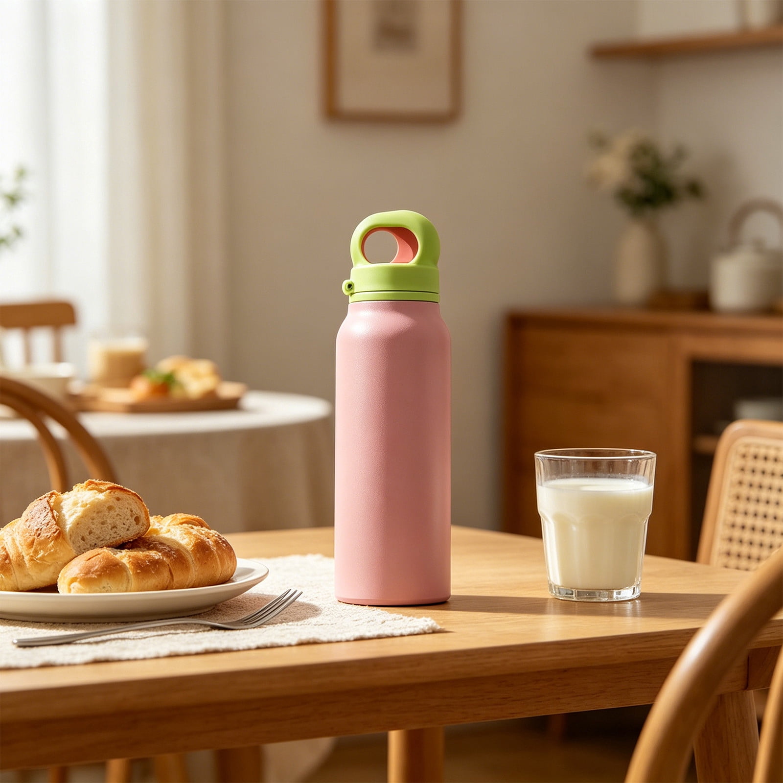 Gallickan 750ml Stainless Steel Insulated Cup, Pink Color, with Lid and ...