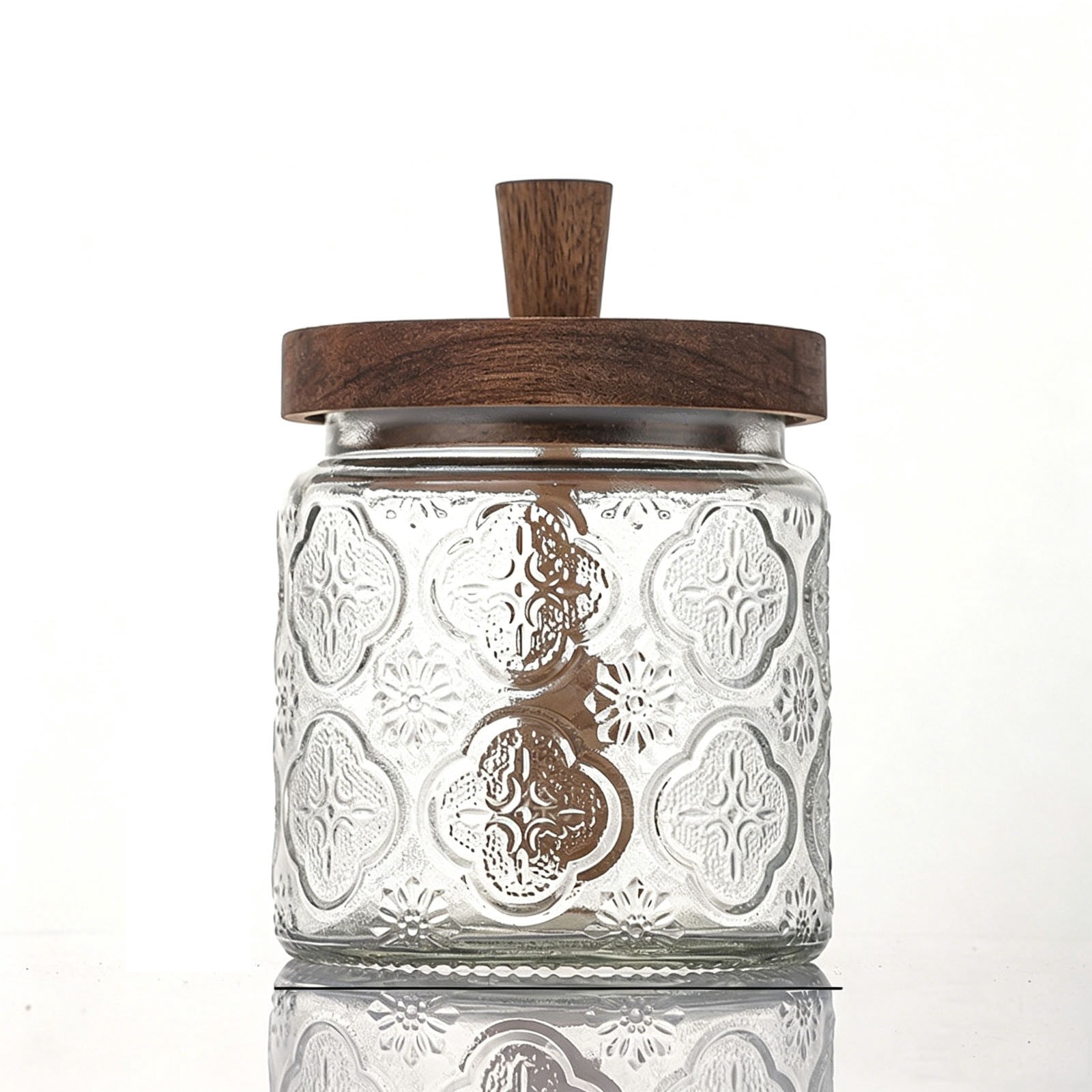 Gallickan Acacia Wood Retro Flower Storage Tank, Airtight Glass Honey ...