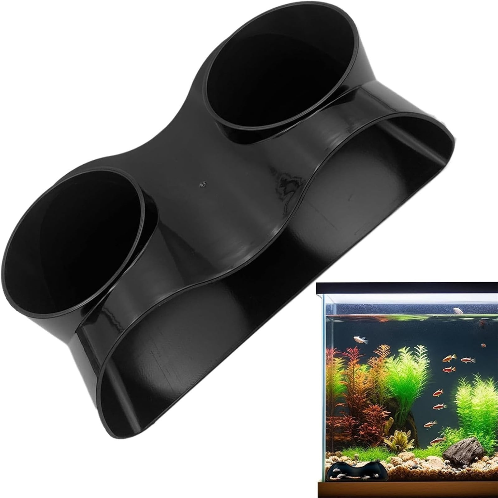 Elainilye Aquarium Fish Cave, Plastic Underground Tunnel Reptile Hiding ...