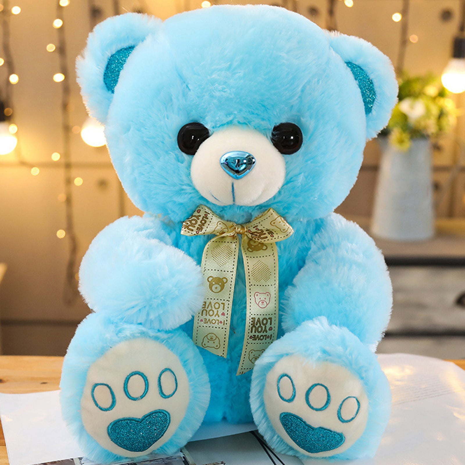 Gallickan Bear Stuffed Animal, 13.7 Inch Teddy Bear Plush Toy Sitting ...