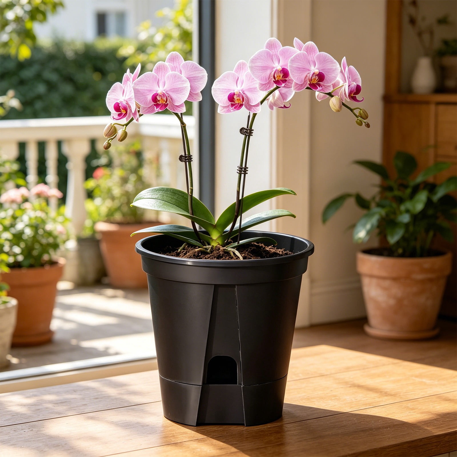 Gallickan Breathable Clear Orchid Pot, Plastic Planter with Drainage ...