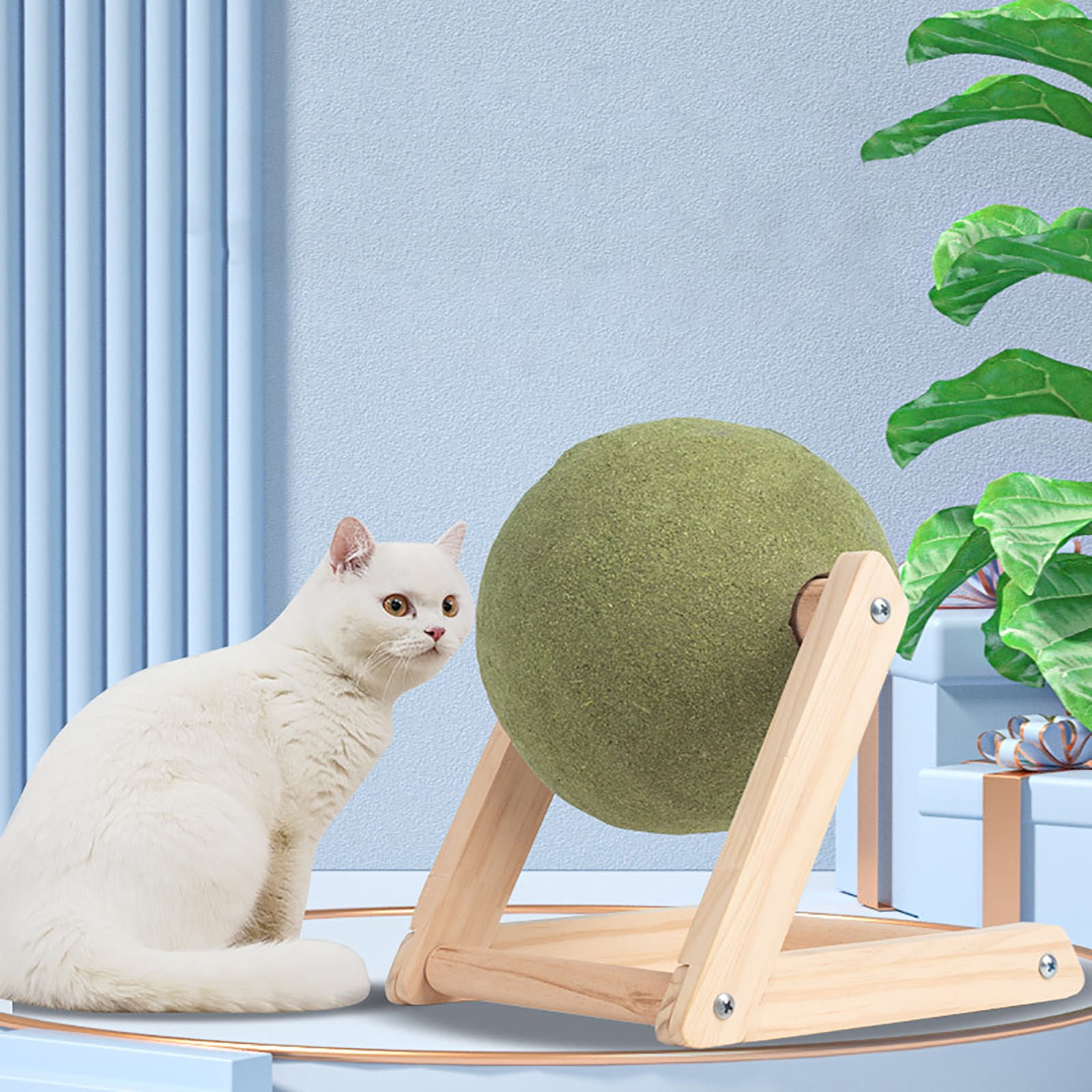 Gallickan Cat Scratch Ball, Cat Scratcher Toy with Ball Scratching Ball ...