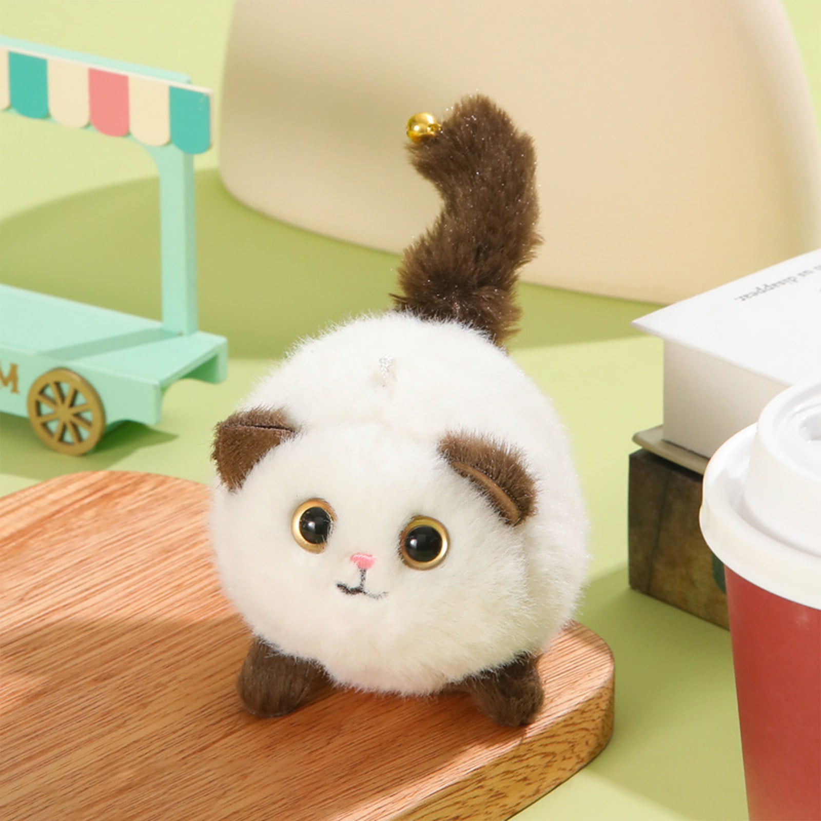 Gallickan Cat Stuffed Animals Plush, Tail wagging cat, Pulling Rope ...
