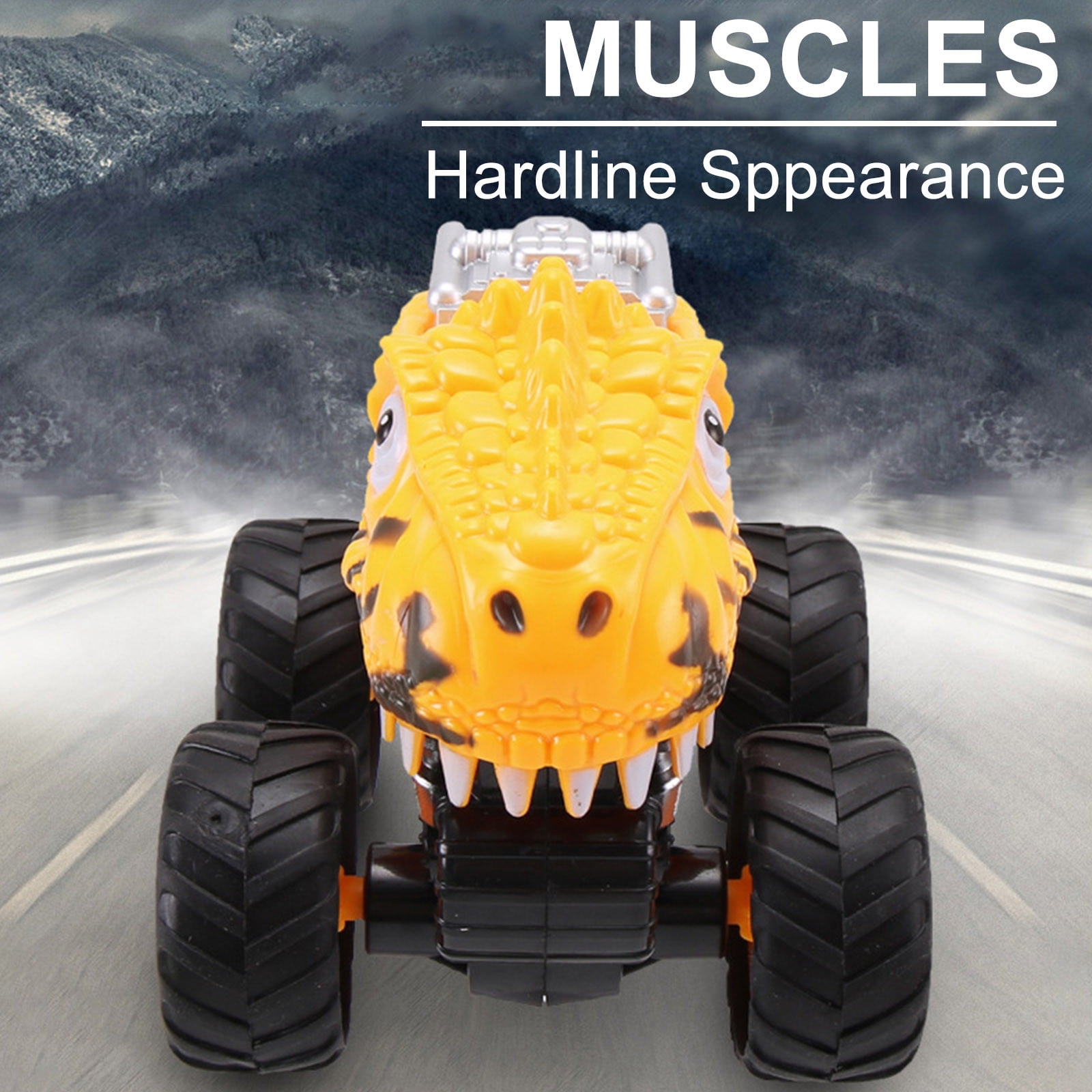 Gallickan Dinosaur Toy Monster Trucks for Boys, Push and Go Car Toys ...