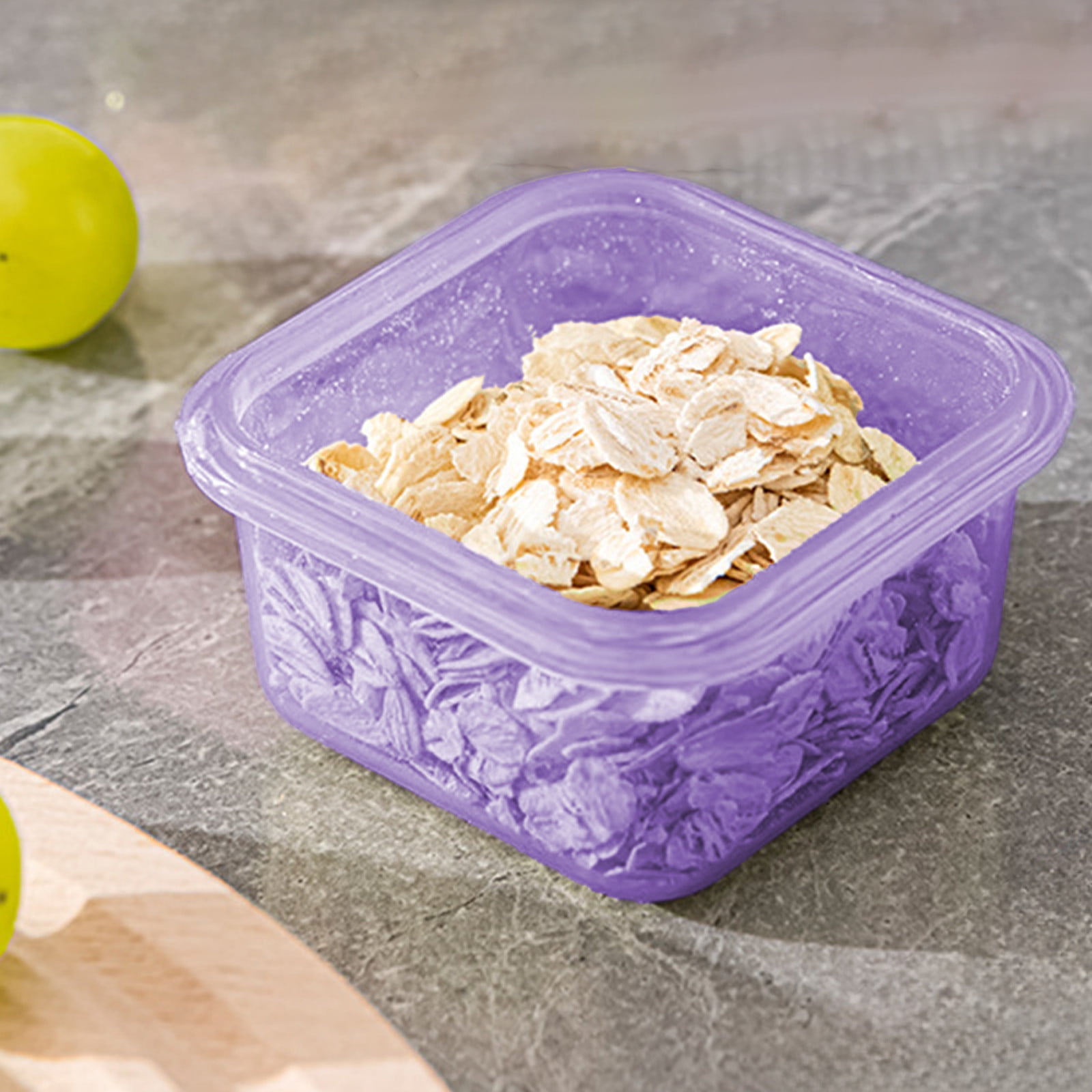 Gallickan Food Container, Mini Square Plastic Storage Box with Snap Lid ...