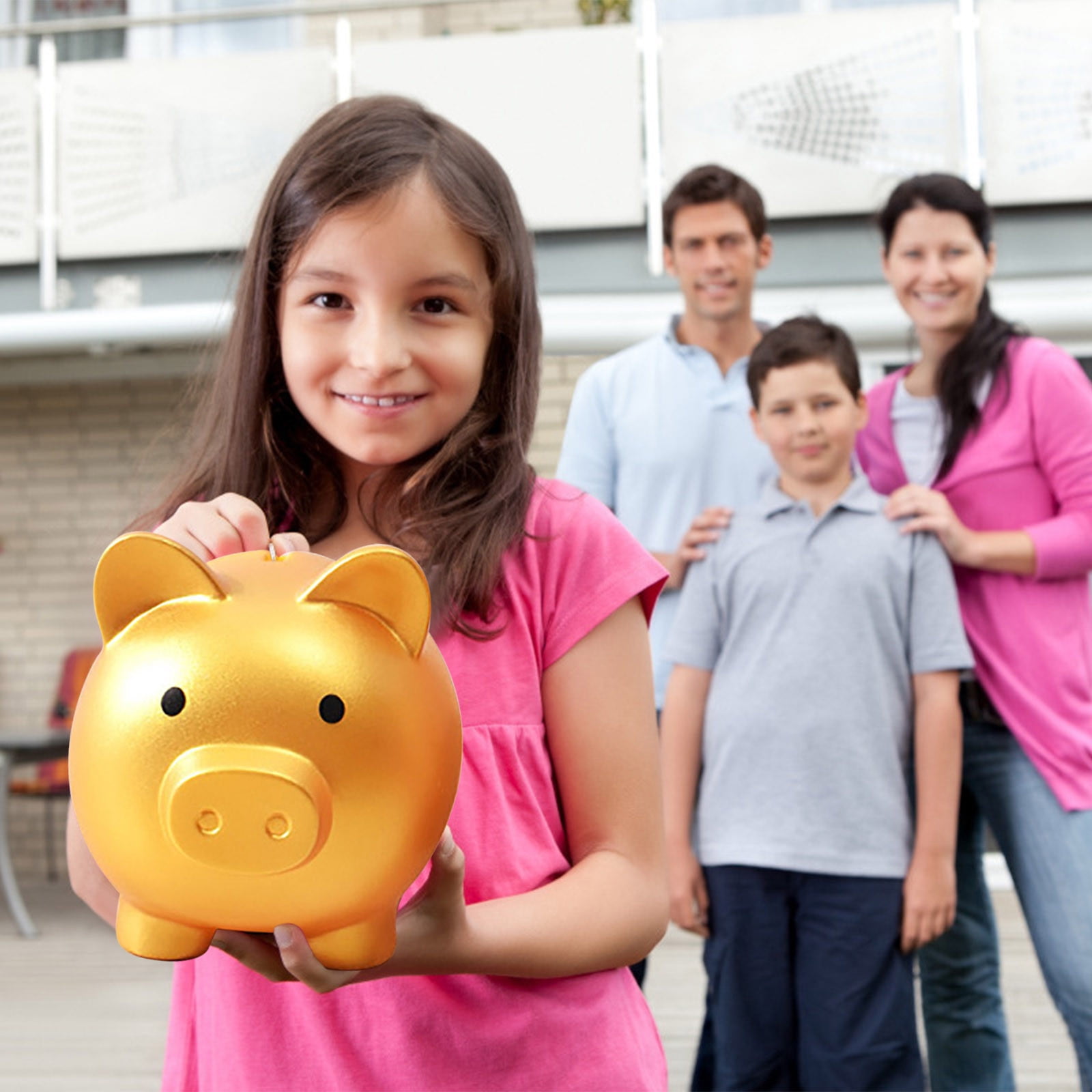 Gallickan Golden Piggy Bank for Kids, Cute Money Cash Coin Banks, Kids ...