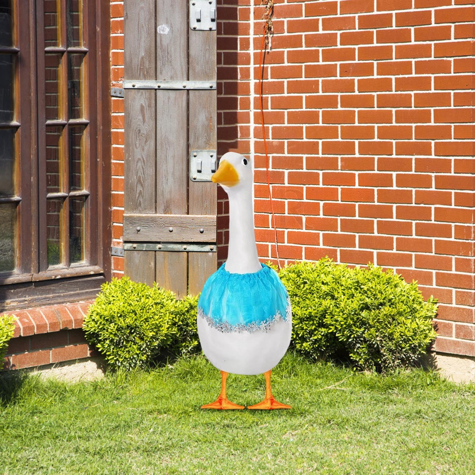 Gallickan Goose Porch Decoration, Raincoat Outfit for Outdoor Goose ...