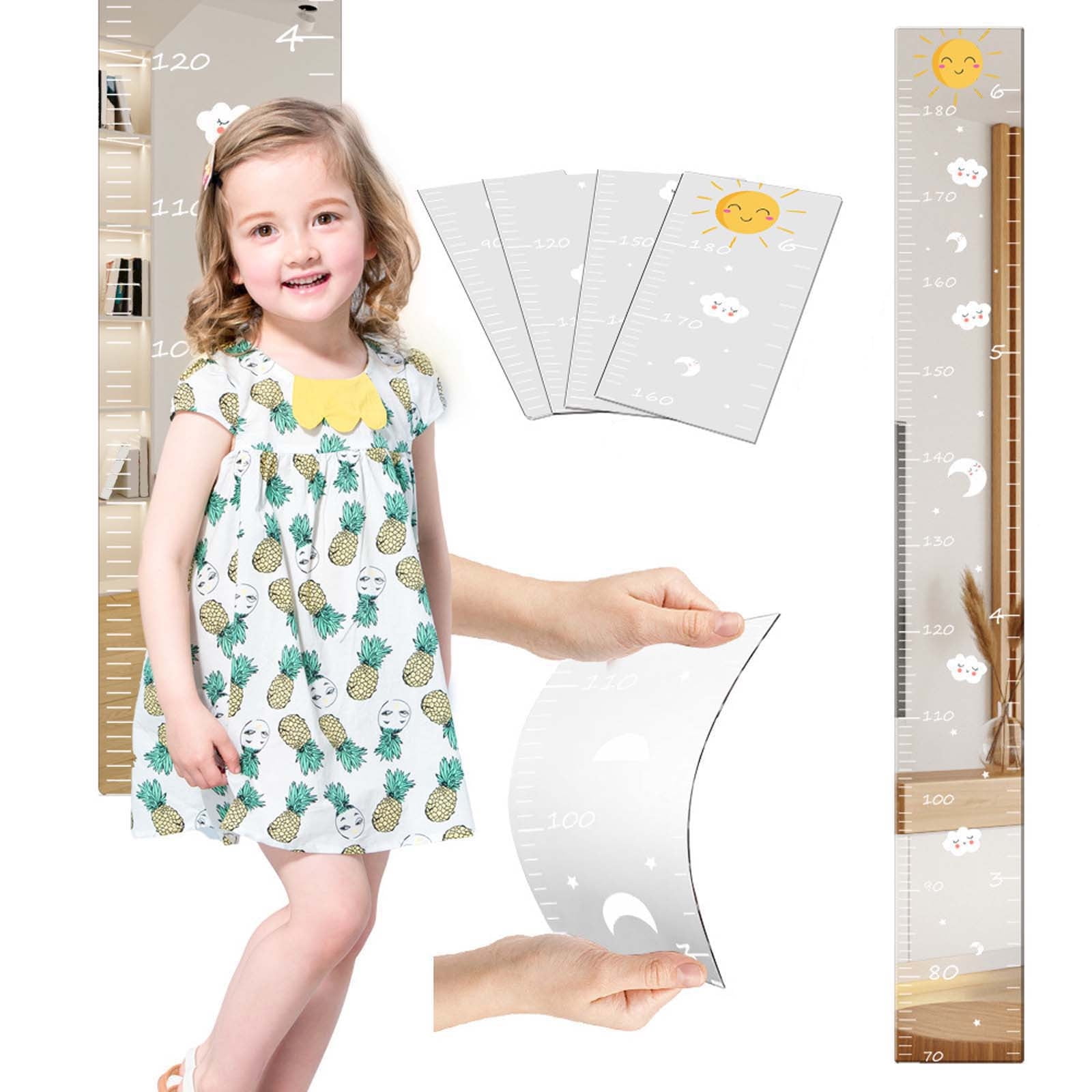 Gallickan Growth Chart Mirror For Kids, Puzzle Mirror Growth Chart Wall ...
