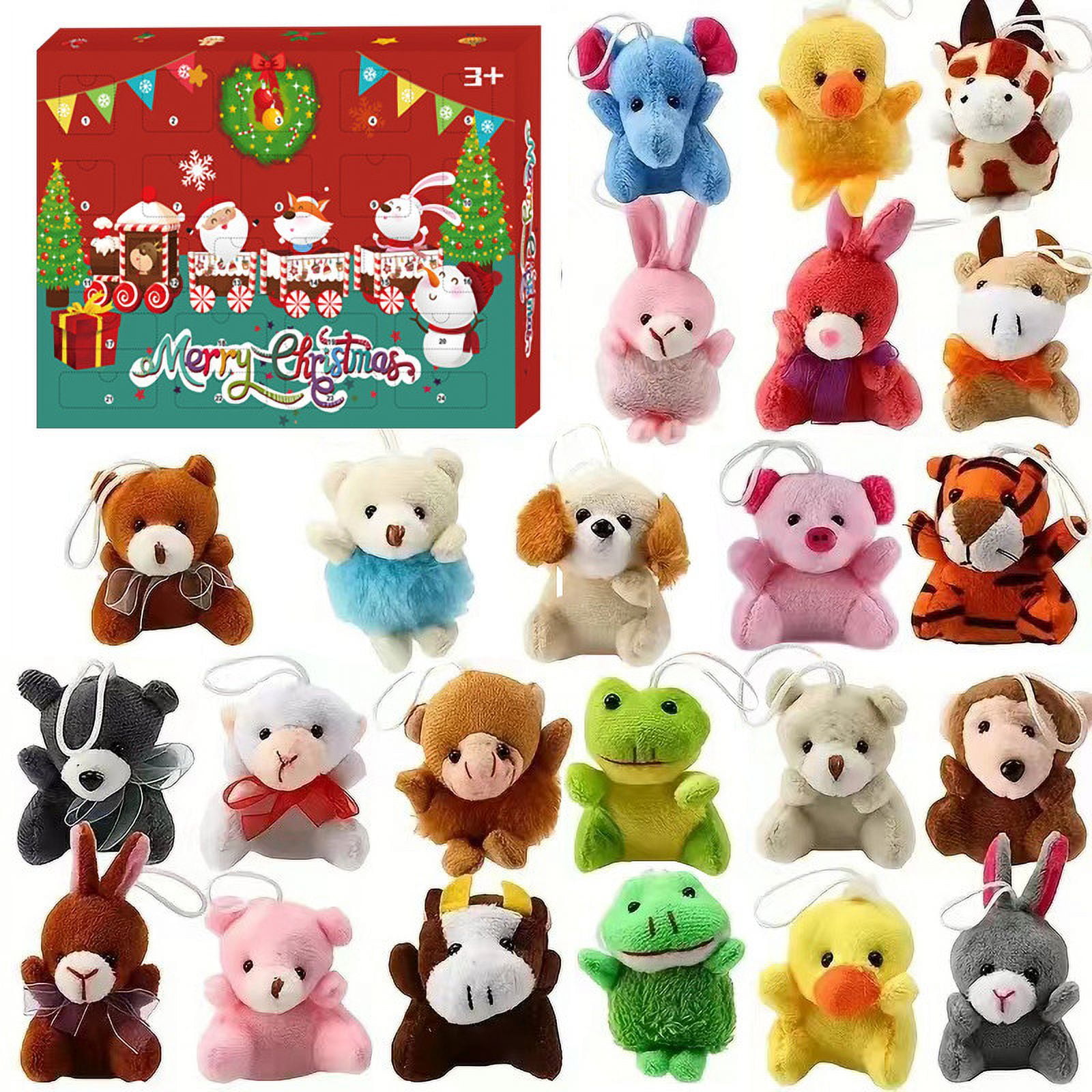Gallickan Holiday Advent Calendar with 24Pcs Stuffed Animals, 2 Pack ...