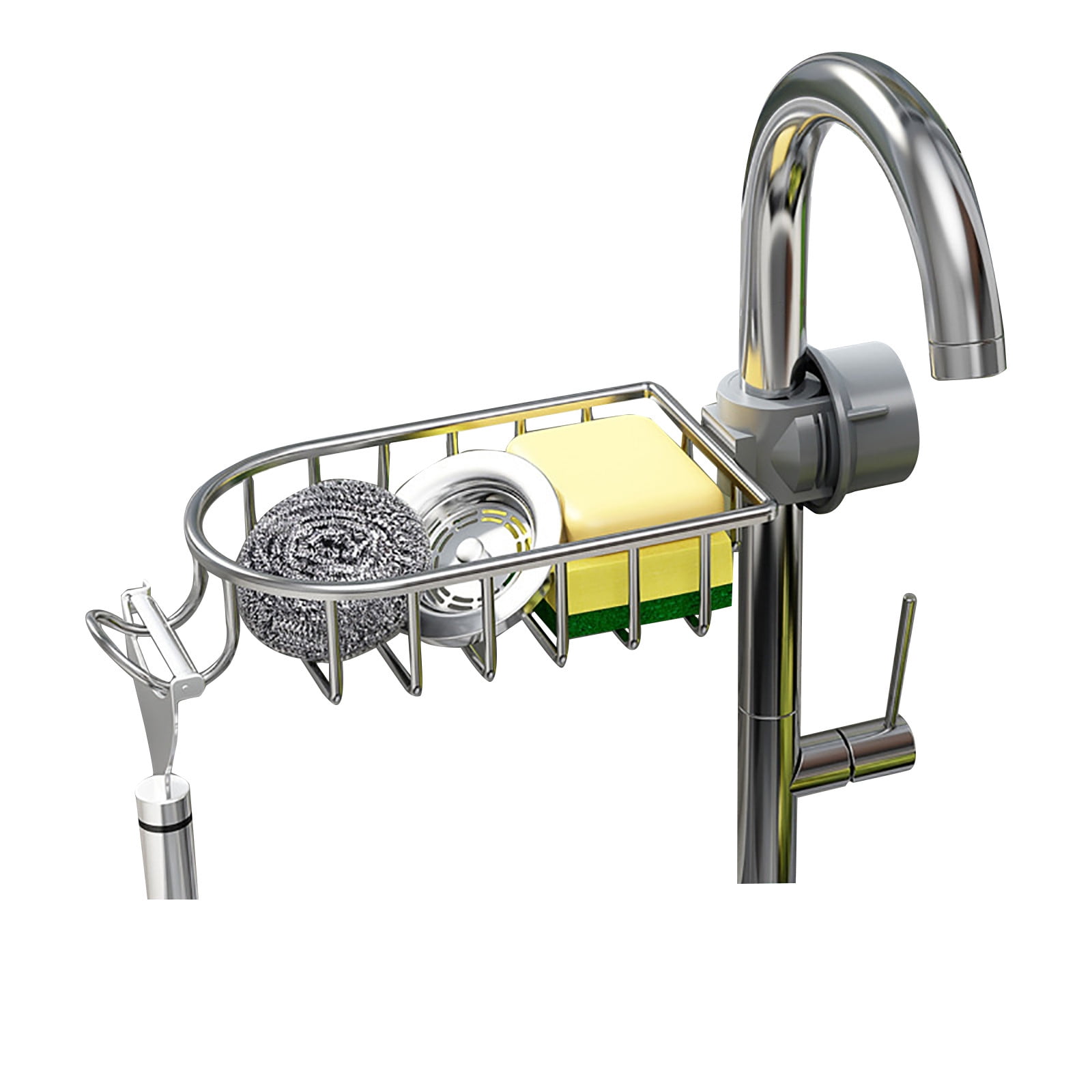 Gallickan Kitchen Faucet Organizer Rack, Sink Caddy Soap Storage ...