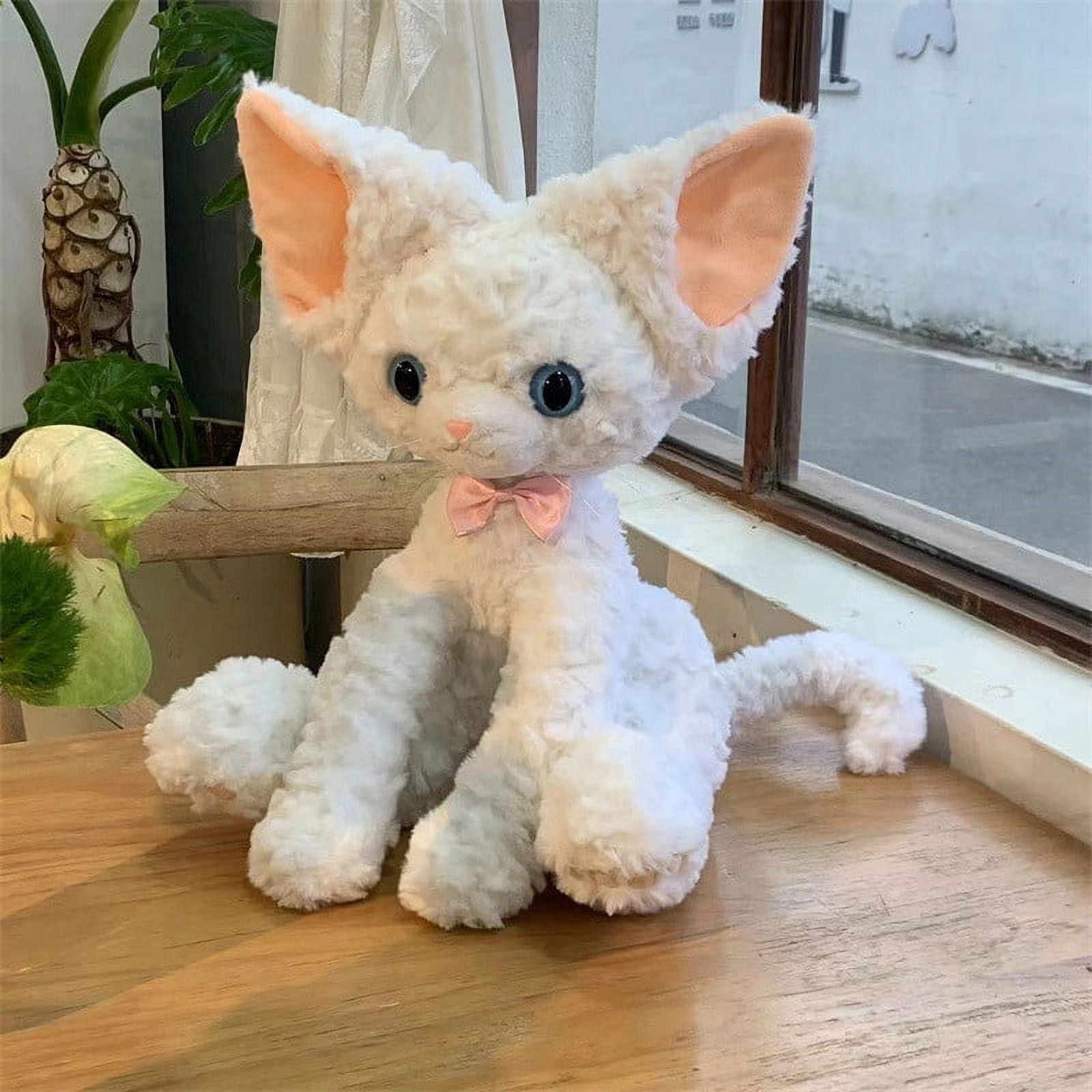 Gallickan Large Cat Stuffed Animals Plush, Cute White Cat Pet Plush Toy ...